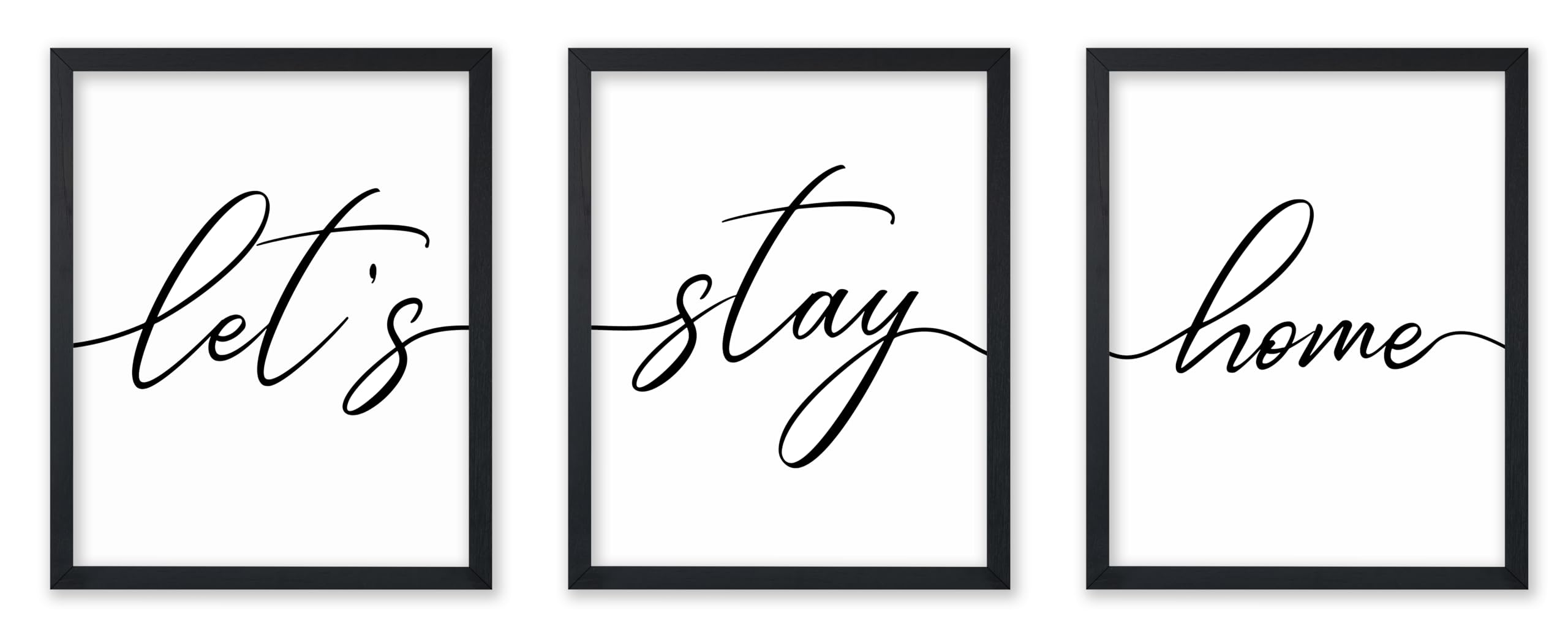 Poster Master 3-Piece Let's Stay Home Poster - Home Print - Typography ...
