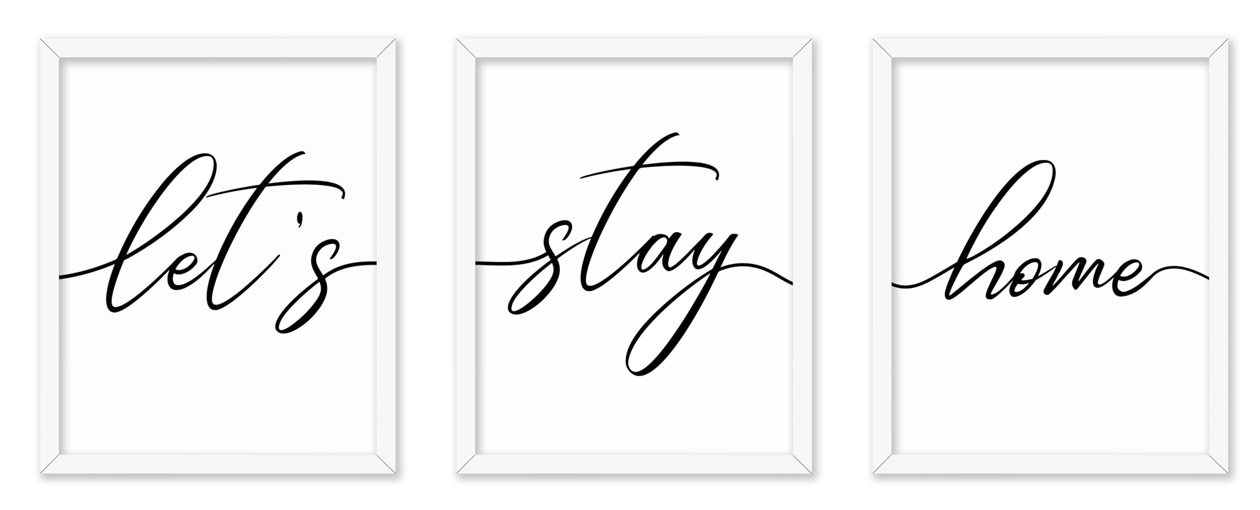 Poster Master 3-Piece Let's Stay Home Poster - Home Print - Typography ...