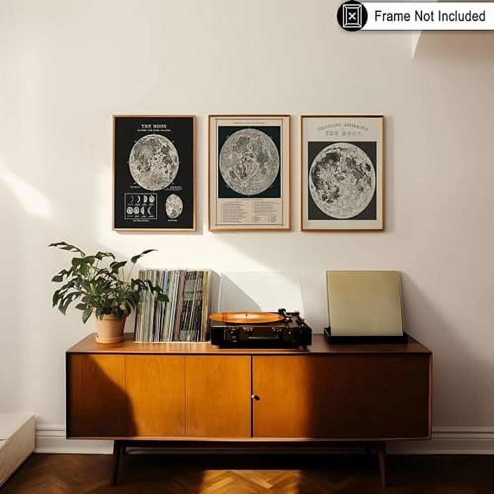 Poster Master 3-Piece Moon Wall Art Set, 8x10 Unframed Art Print ...