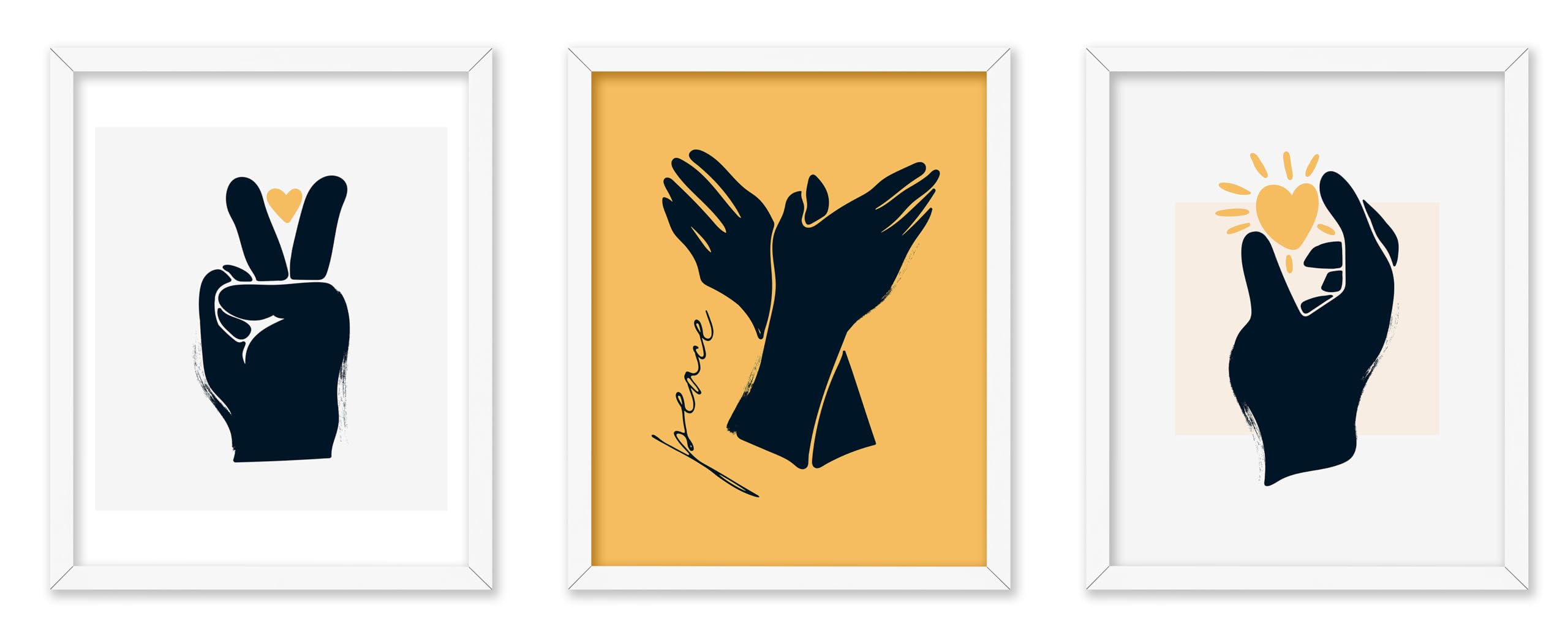 Poster Master 3-Piece Peace Poster - Peace Dove Print - Bird Art ...