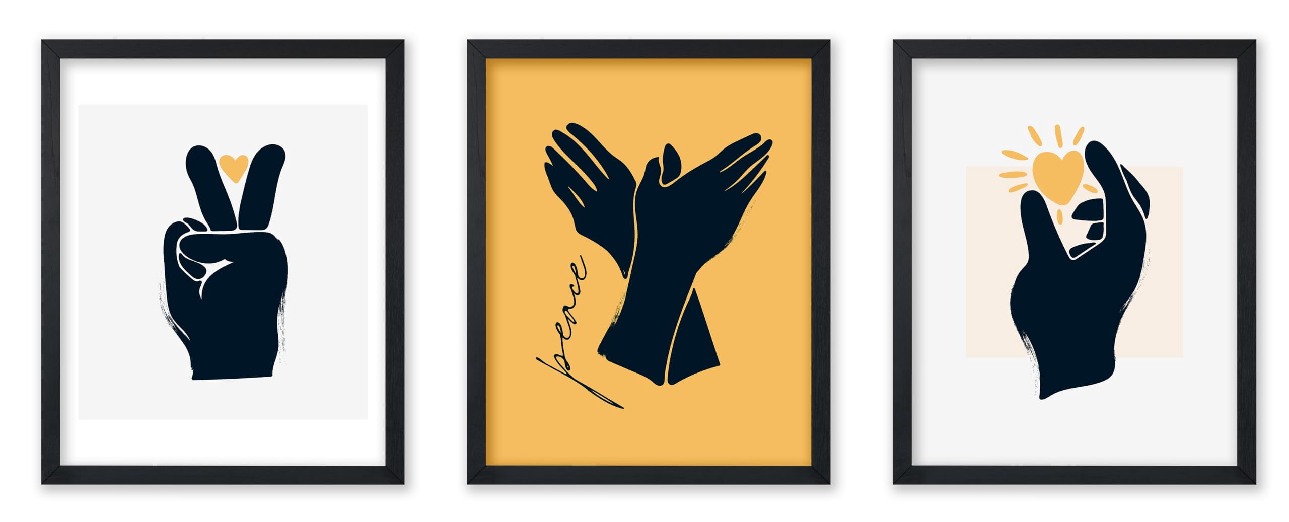 Poster Master 3-Piece Peace Poster - Peace Dove Print - Bird Art ...
