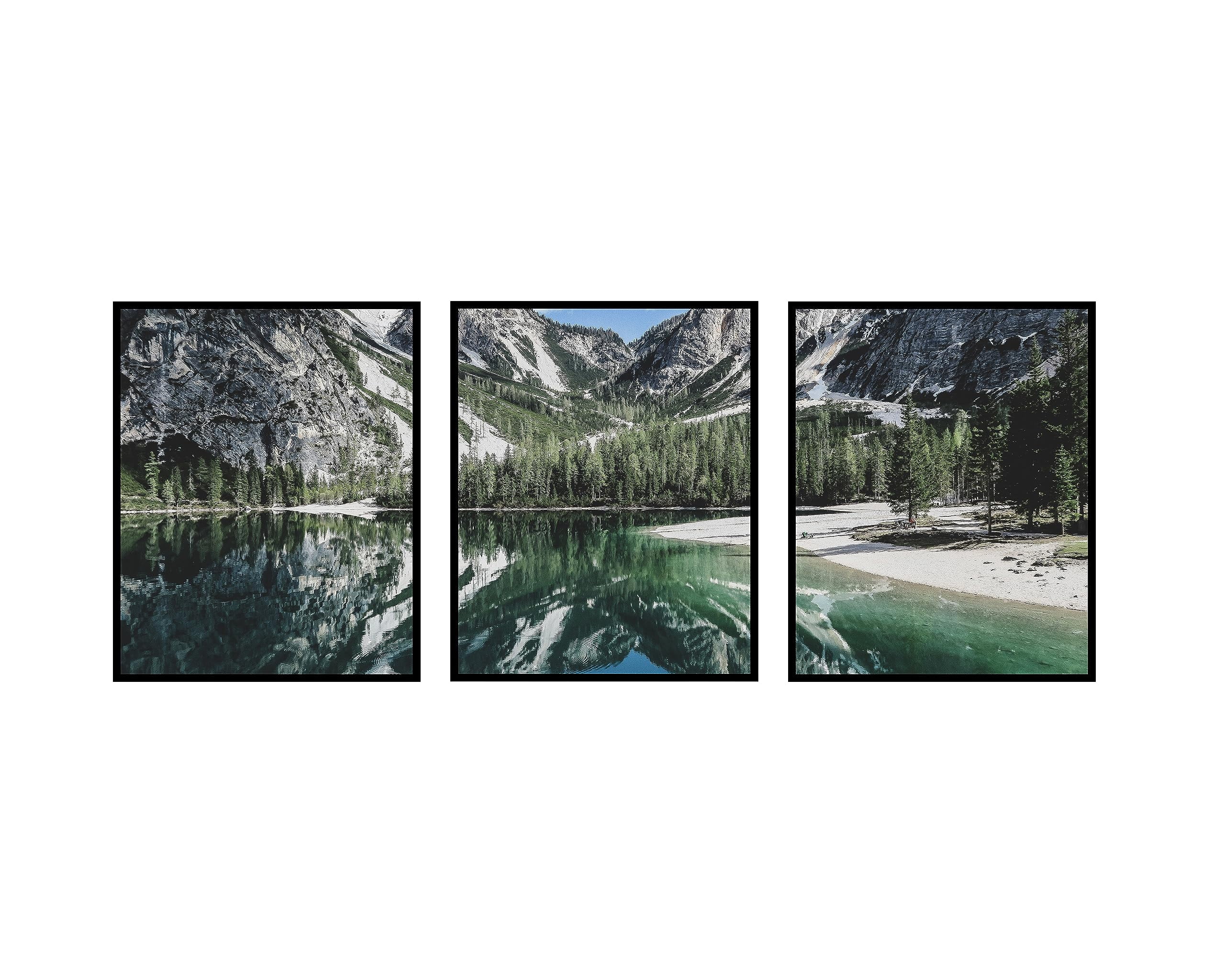 Poster Master 3-Piece Photograph Poster - Modern Print - Lake, Forest ...