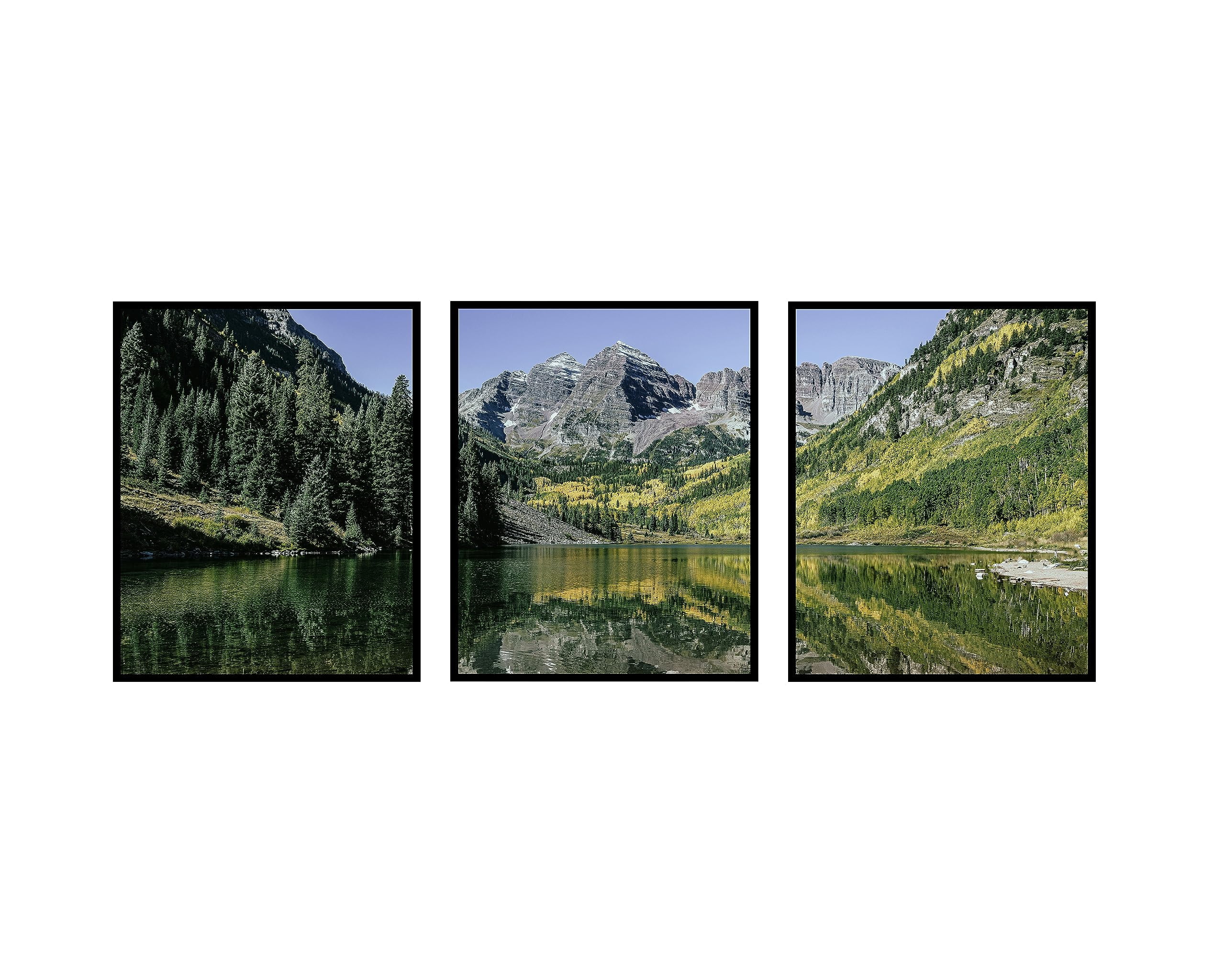 Poster Master 3-Piece Photograph Poster - Modern Print - Maroon Bells ...