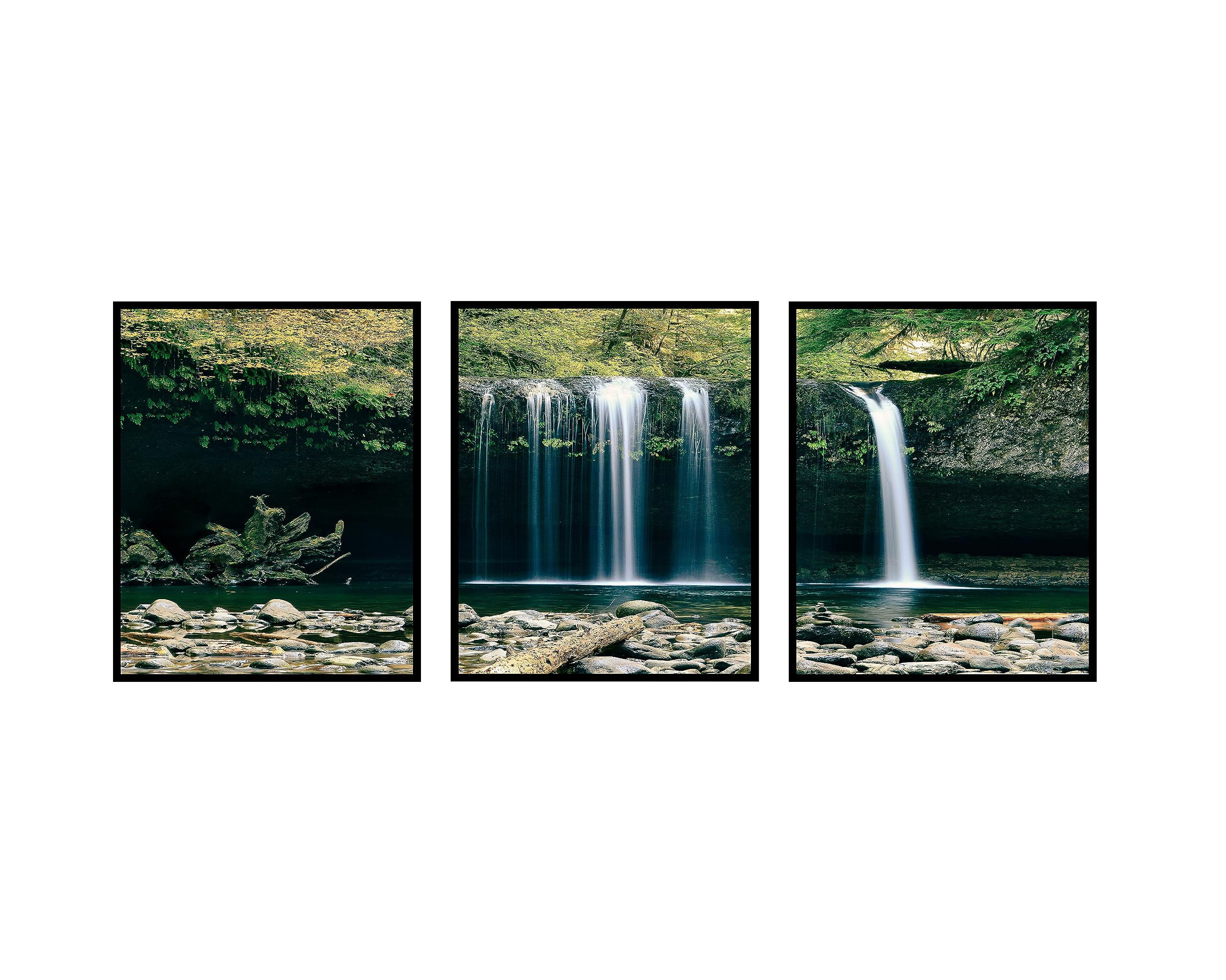 Poster Master 3-Piece Photograph Poster - Modern Print - Waterfall ...