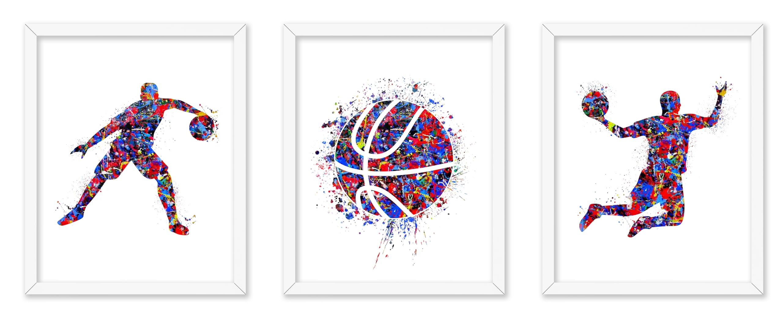 Poster Master 3-Piece Sports Poster - Basketball Print - Athlete Art ...