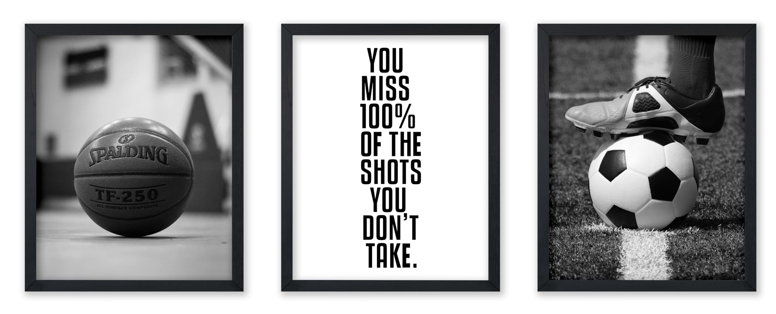 Poster Master 3-Piece Sports Poster - You Miss 100% Of The Shots You ...