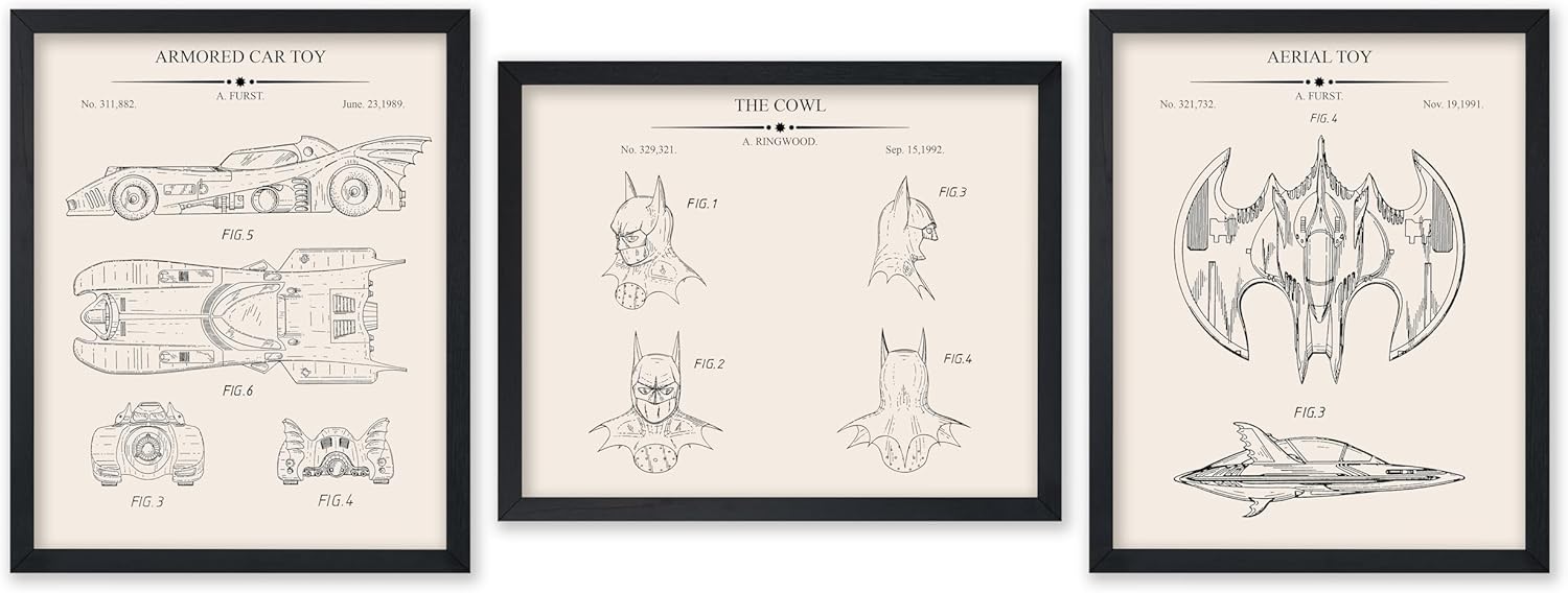 Poster Master 3-Piece Superhero Costume Blueprint Poster - Mobile ...