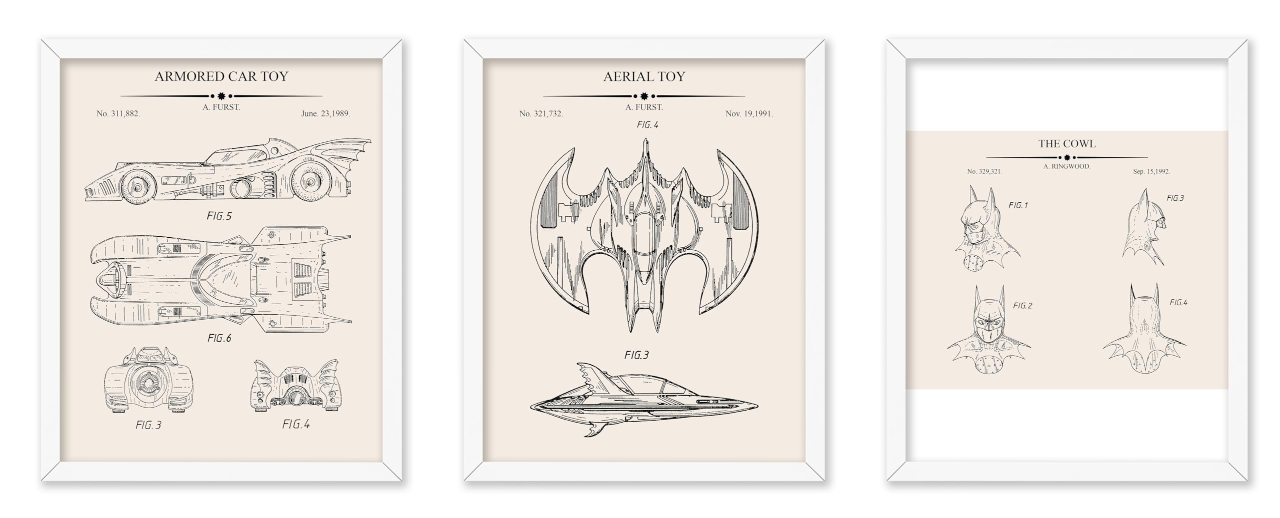 Poster Master 3-Piece Superhero Costume Blueprint Poster - Mobile ...