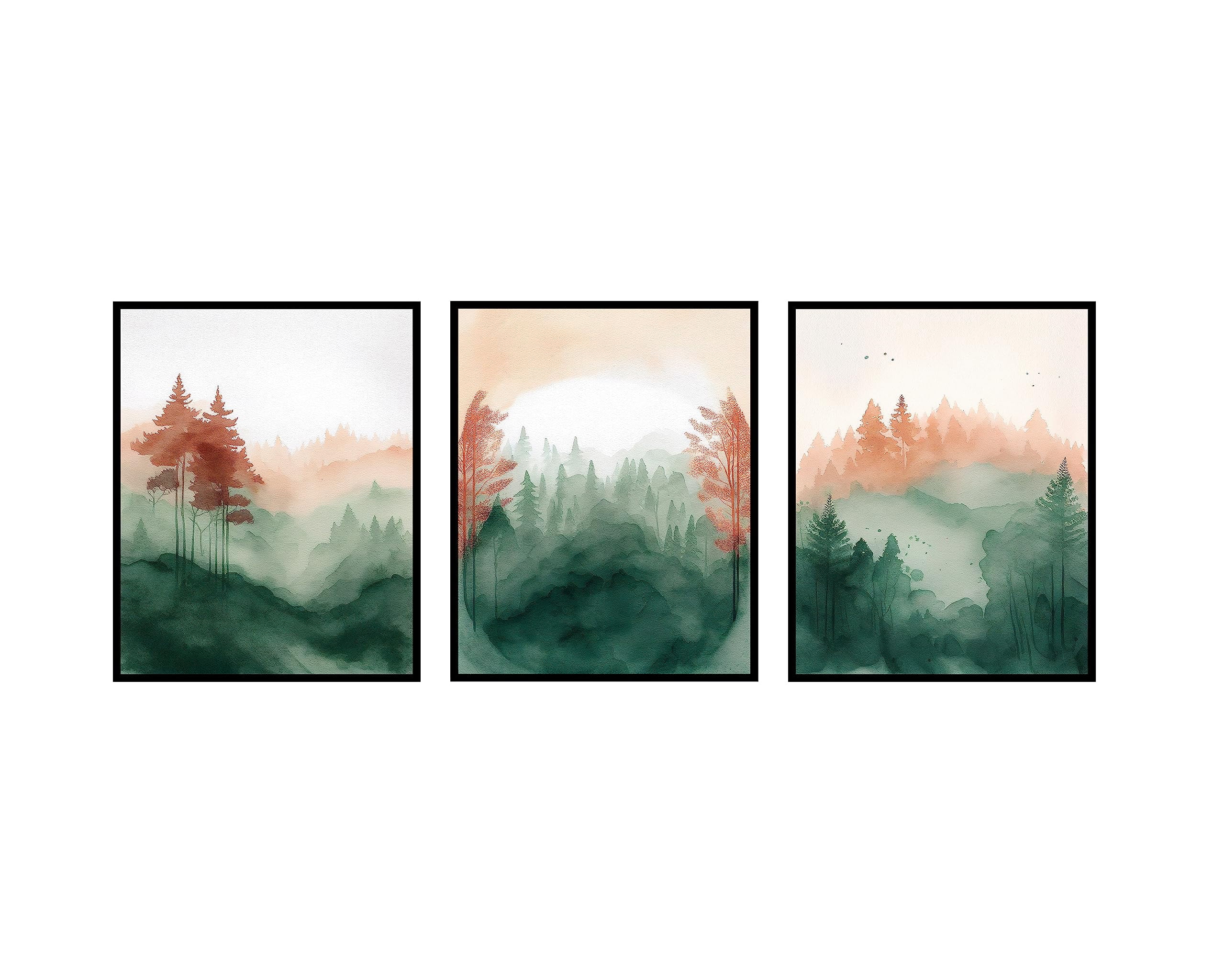 Poster Master 3-Piece Vintage Drawing Poster - Retro Nature Print ...