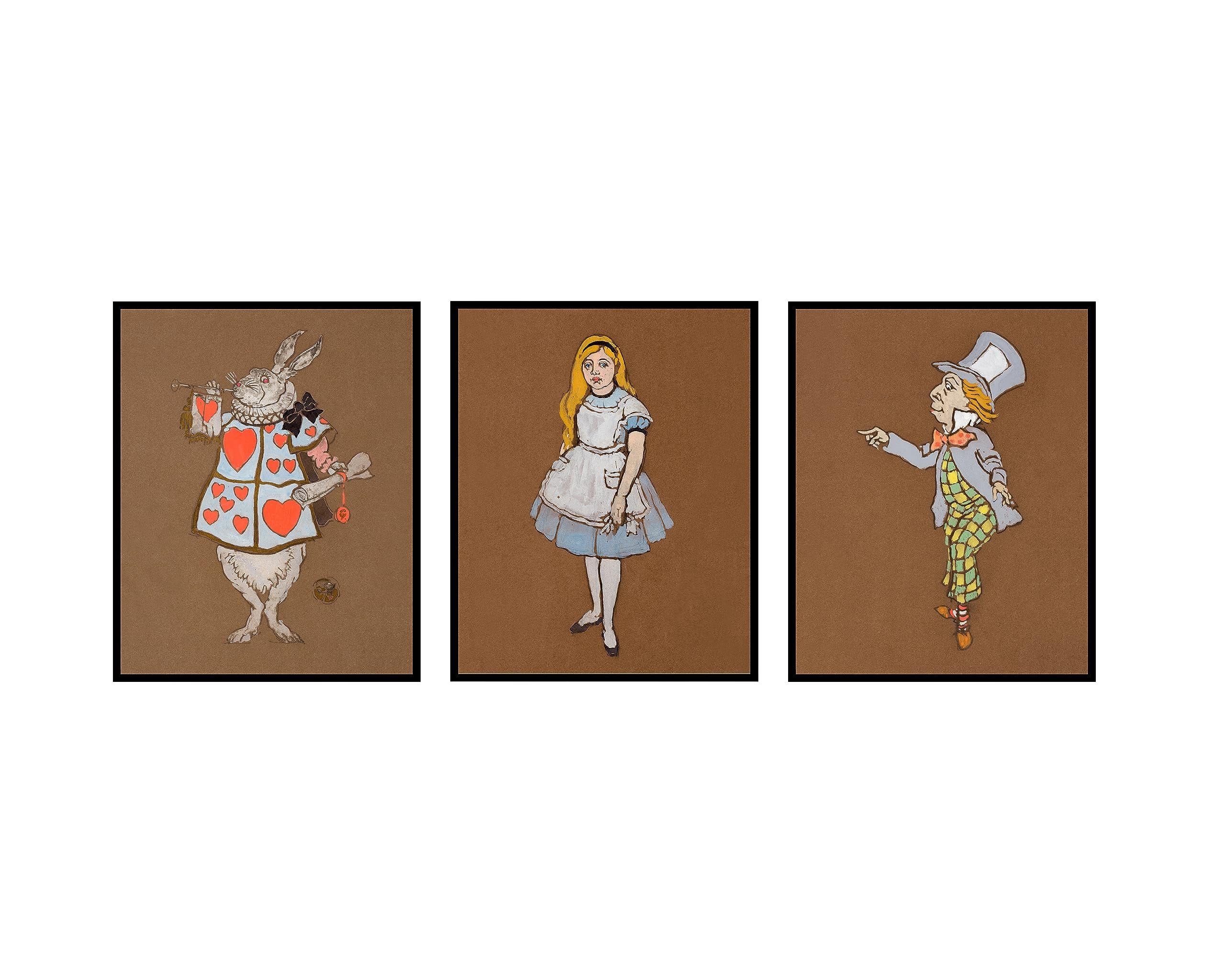 Poster Master 3-Piece Vintage Poster - Retro Illustration Print - White ...