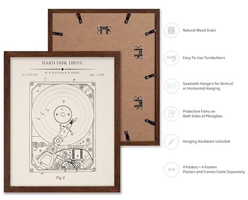 Poster Master 4-Piece Computer Blueprint Poster - Hard Disk Drive ...