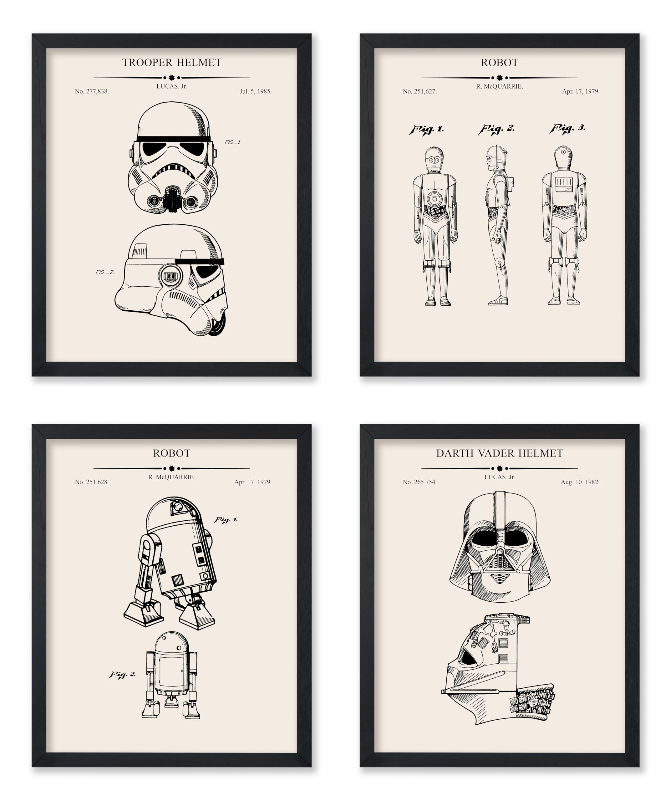 Poster Master 4-Piece Fantasy Blueprint Poster - Sci Fi Characters ...