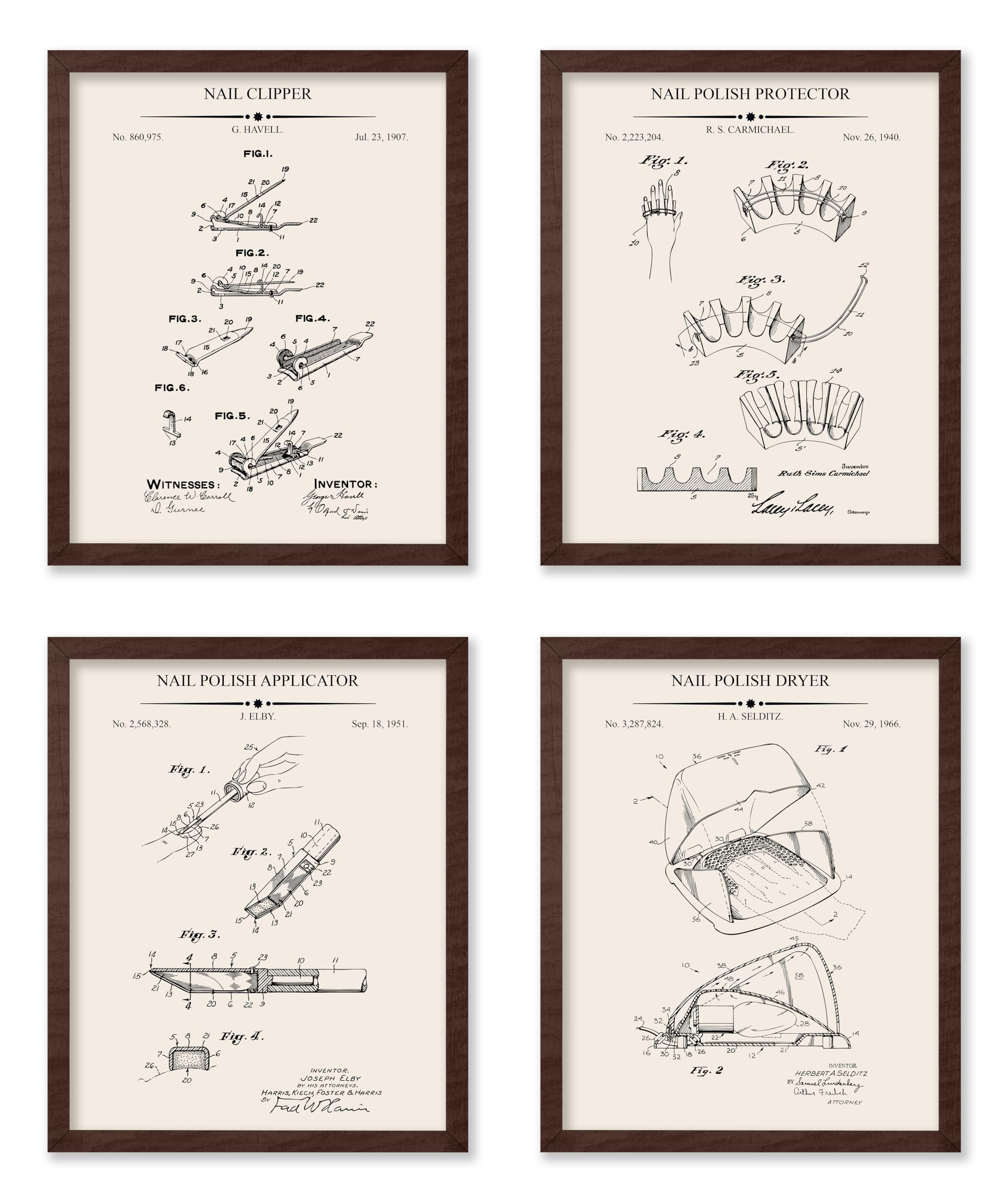 Poster Master 4-Piece Nail Clipper Blueprint Poster - Nail Polish ...