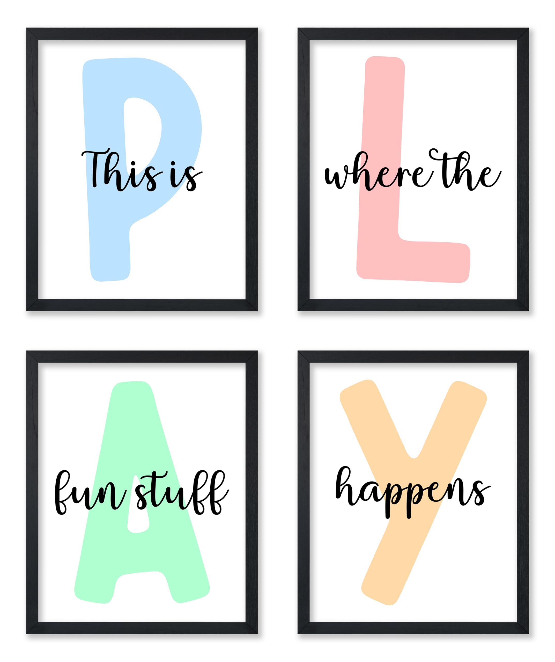 Poster Master 4-Piece Play Poster - Where The Fun Stuff Happens Print ...
