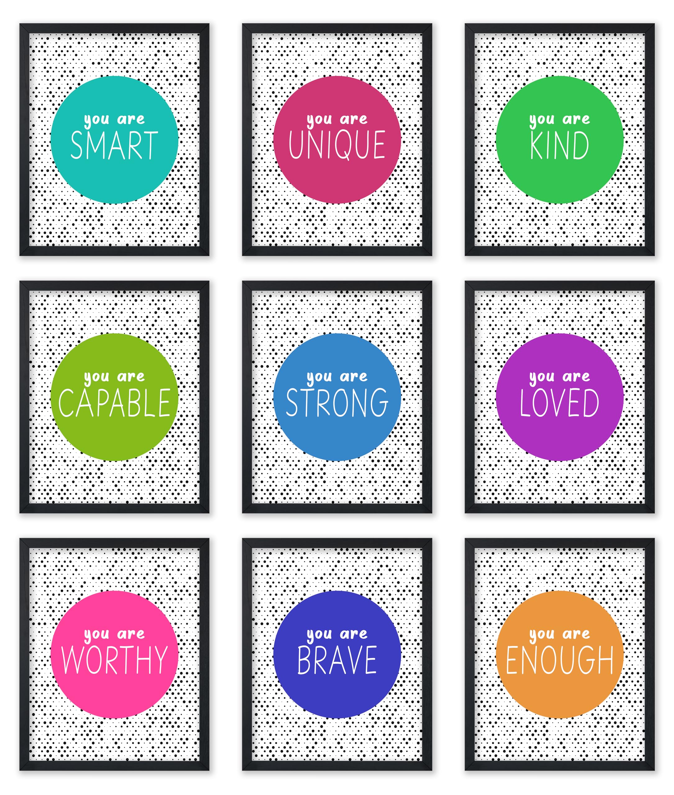 Poster Master 9-Piece You Are Smart Poster - Kids Affirmations Print ...