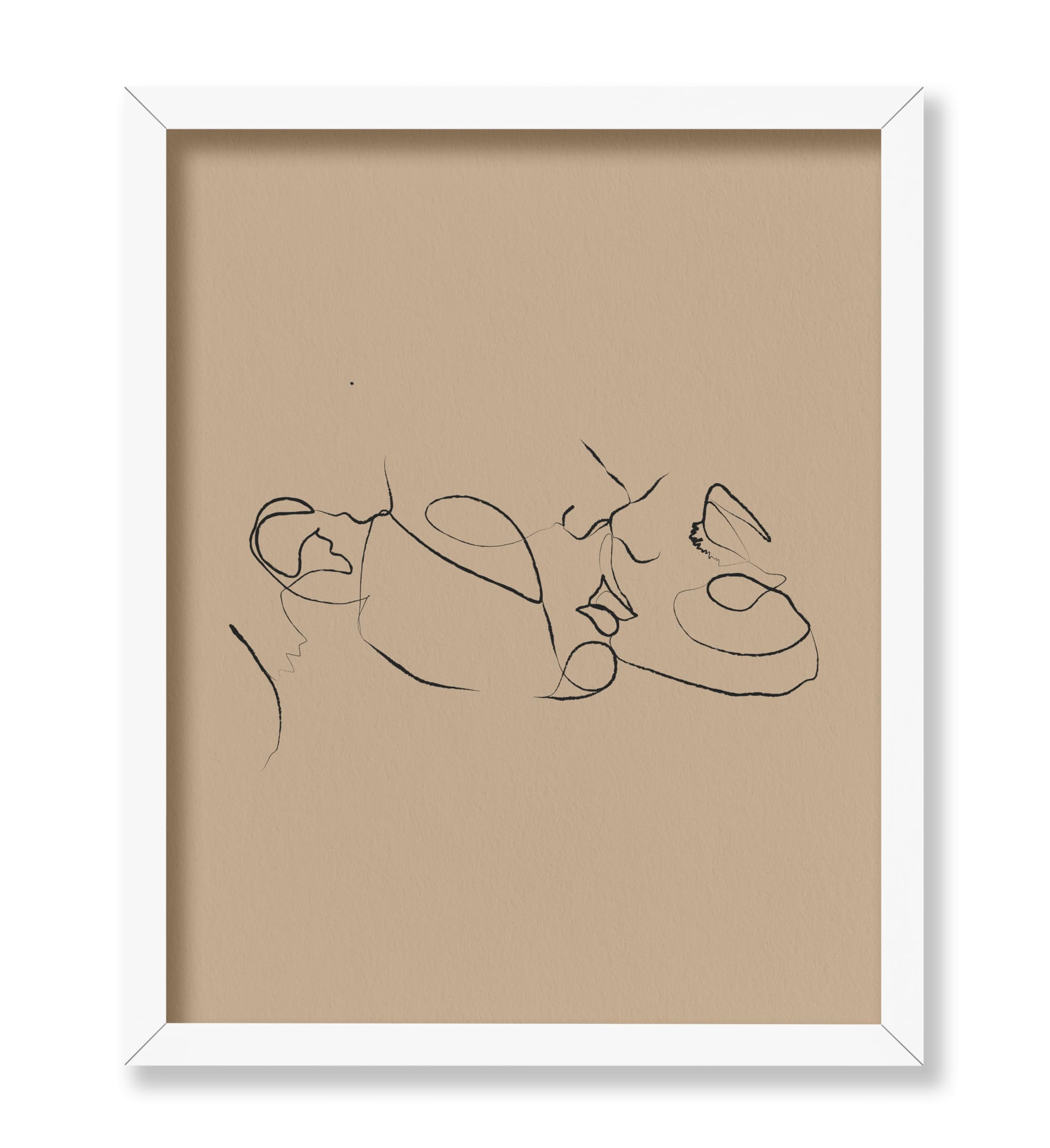 Poster Master Abstract Kiss Poster - Couple Print - Love Art - Line Art ...