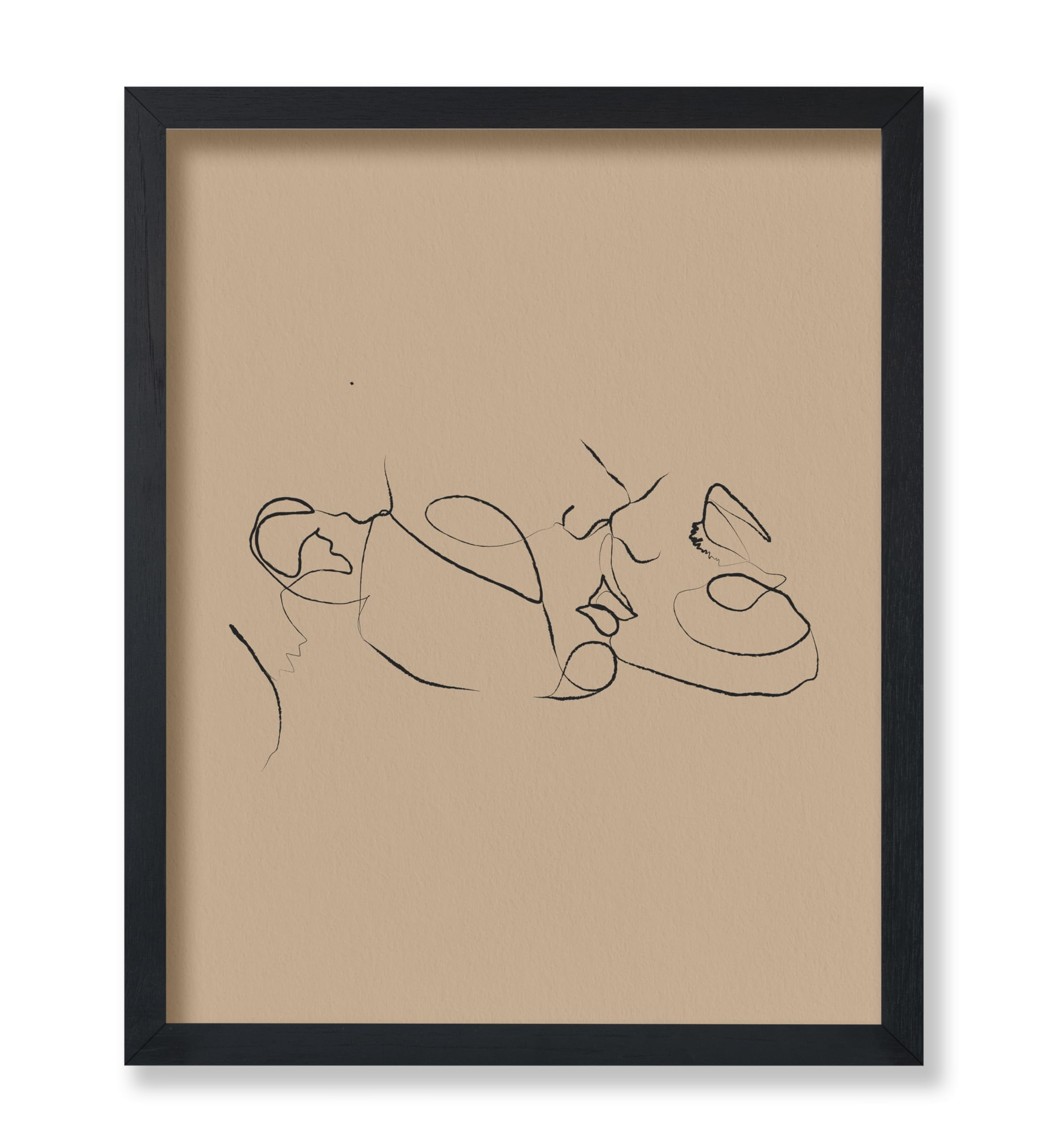 Poster Master Abstract Kiss Poster - Couple Print - Love Art - Line Art ...