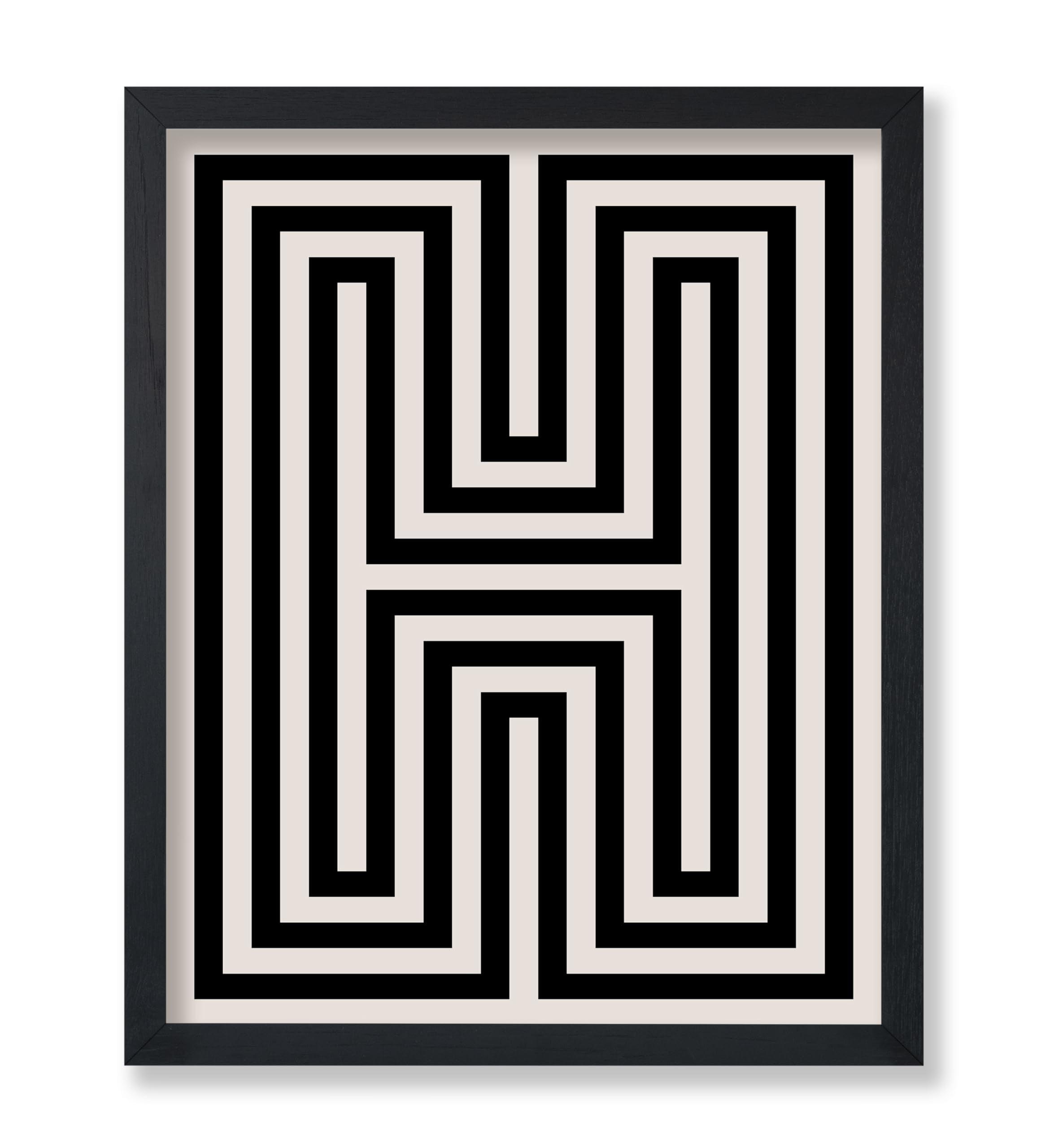 Poster Master Abstract Letter H Poster - Geometric Print - Abstract Art ...
