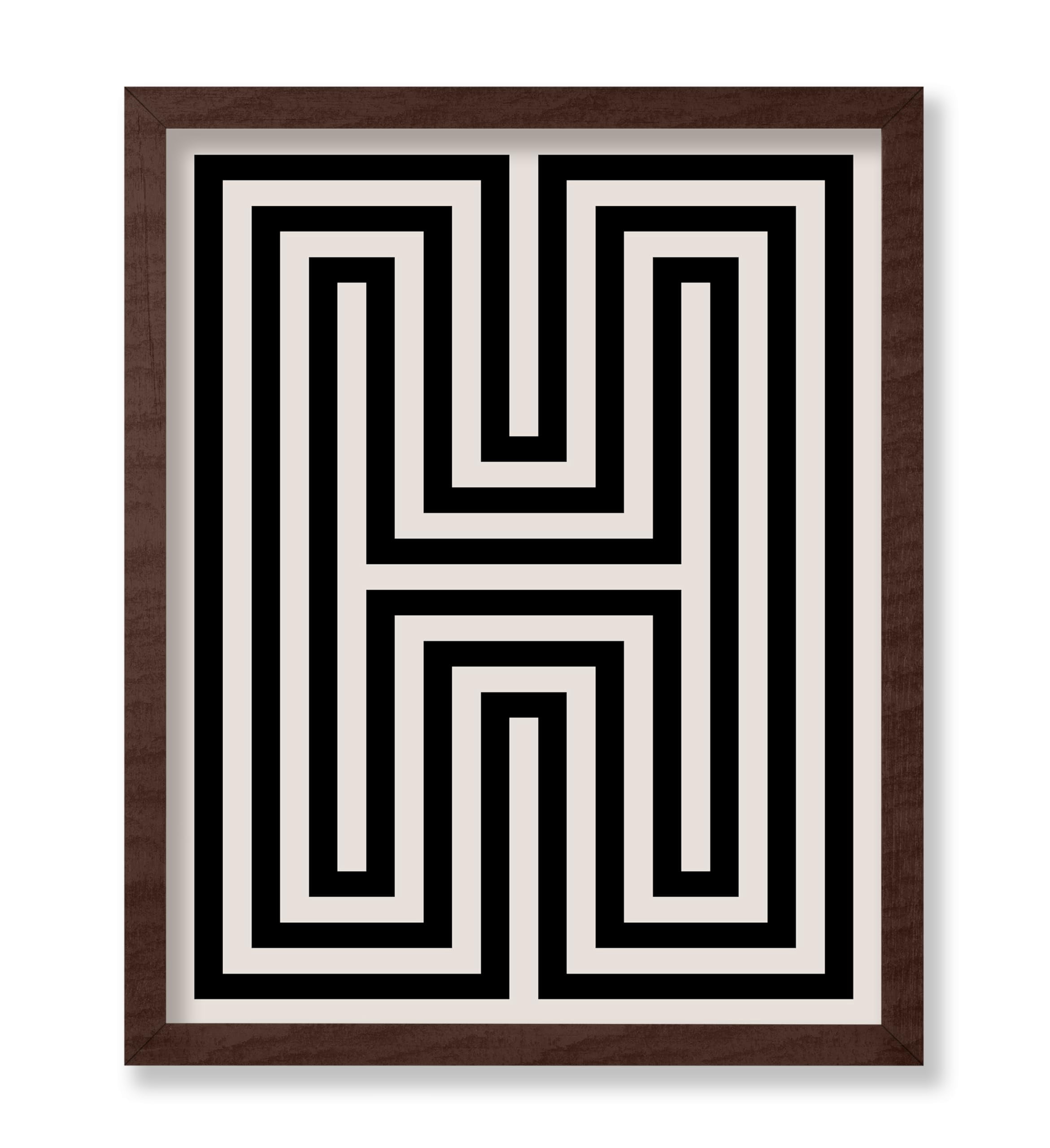 Poster Master Abstract Letter H Poster - Geometric Print - Abstract Art ...