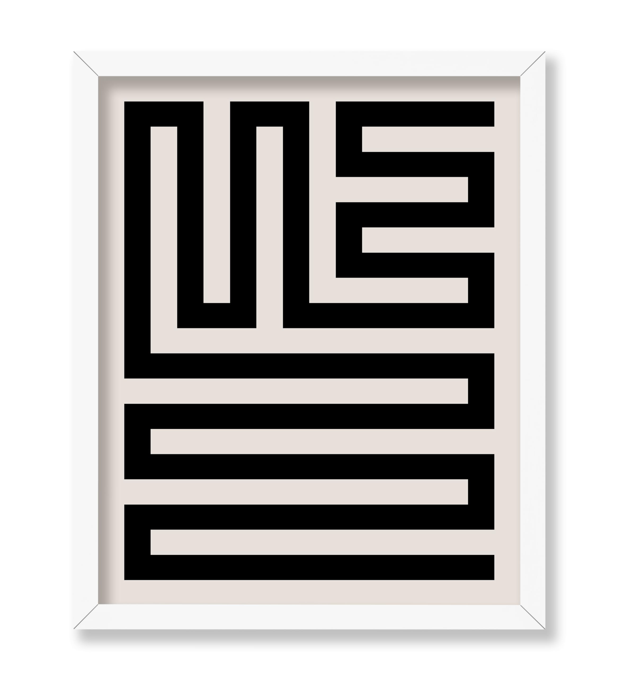 Poster Master Abstract Maze Poster - Geometric Print - Abstract Art ...