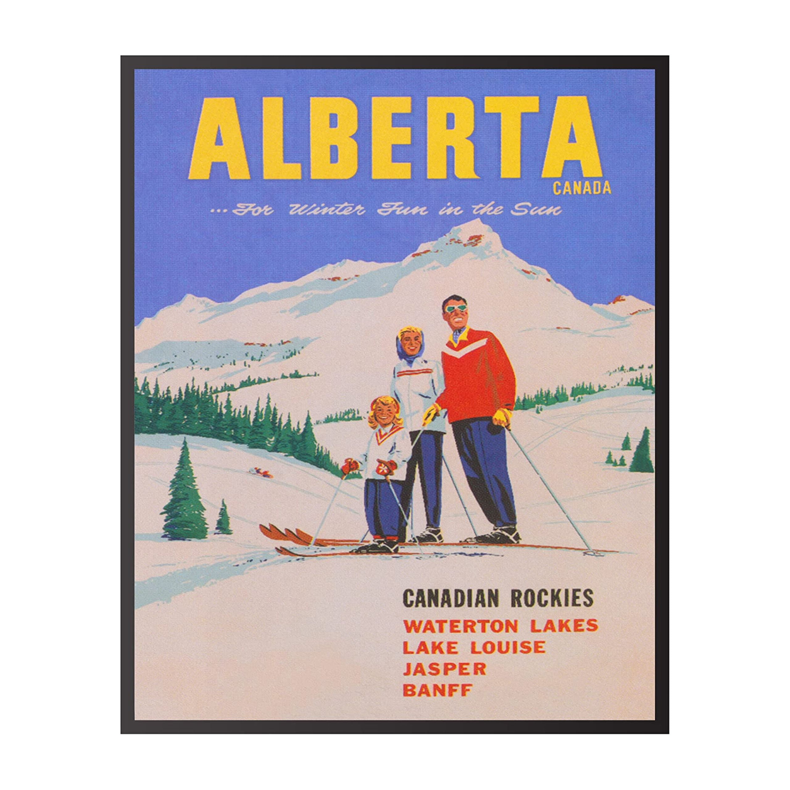 Poster Master Alberta Canada Print - Retro Ski Poster - Canada Ski ...