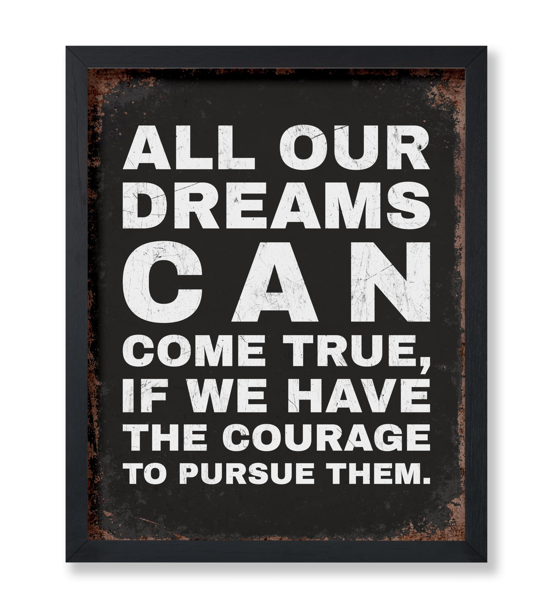 Poster Master All Dreams Can Come True Poster - Black Courage Print - Encouragement Art ...