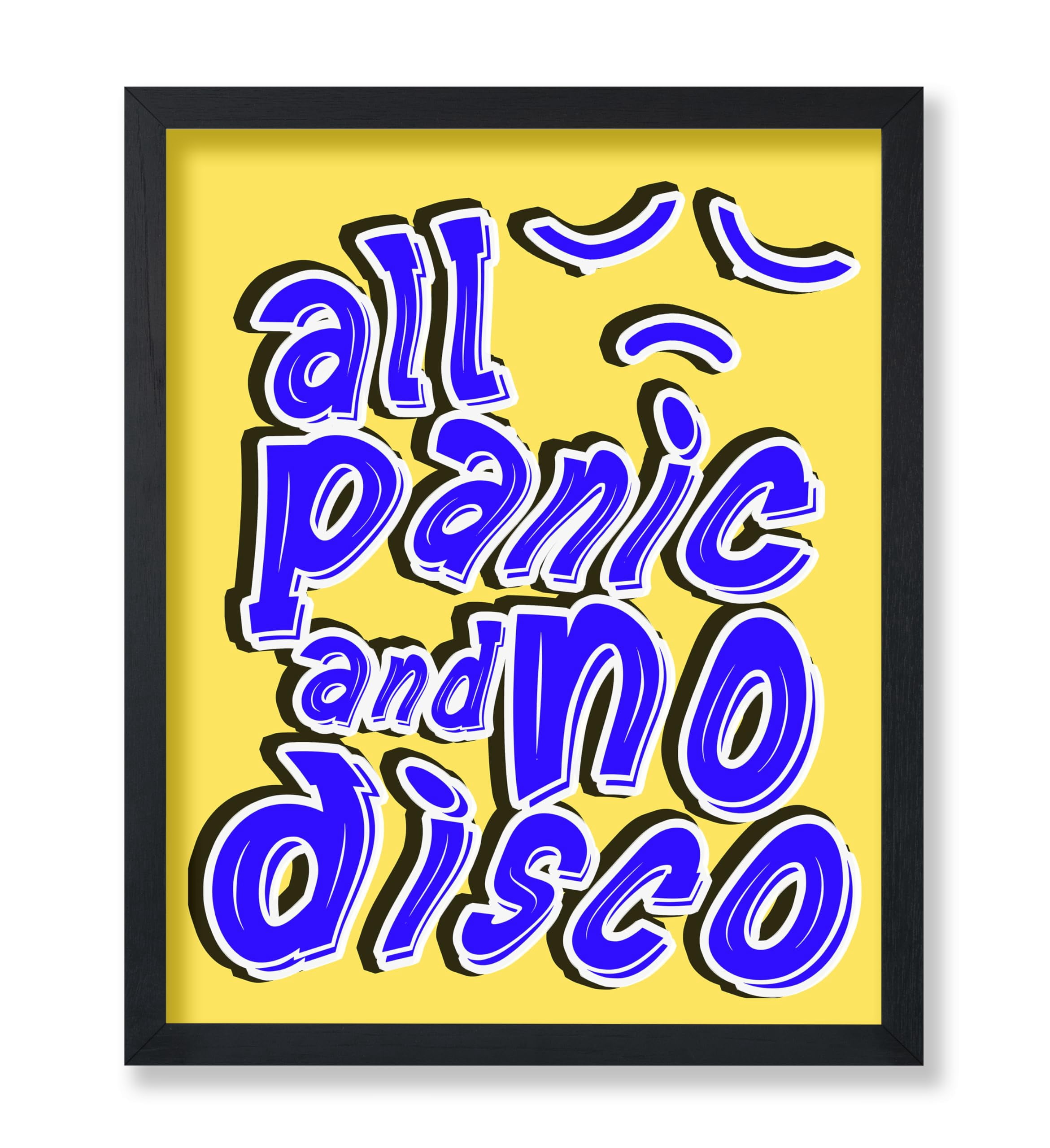 Poster Master All Panic And No Disco Poster - Disco Print - Typography ...