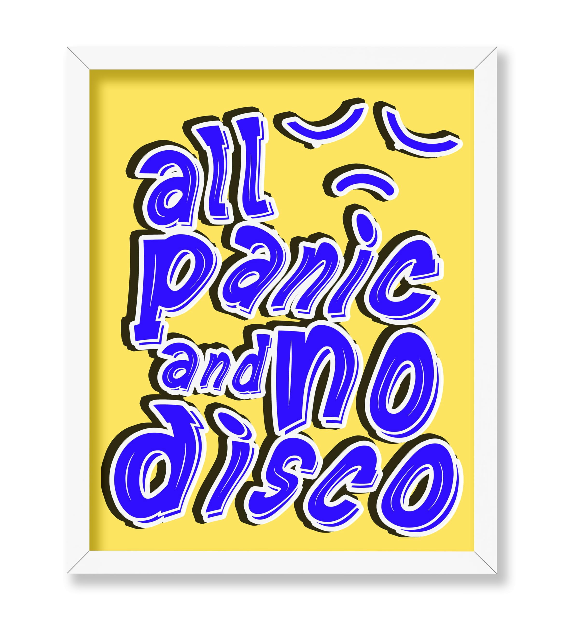Poster Master All Panic And No Disco Poster - Disco Print - Typography ...
