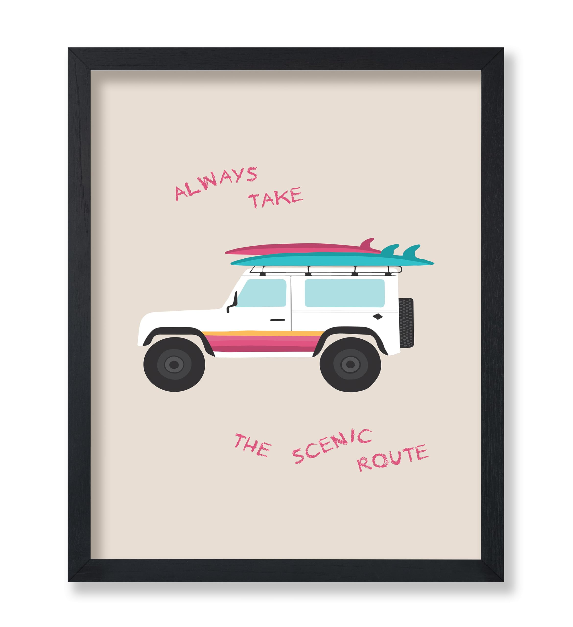 Poster Master Always Take The Scenic Route Poster - Retro Travel Print ...