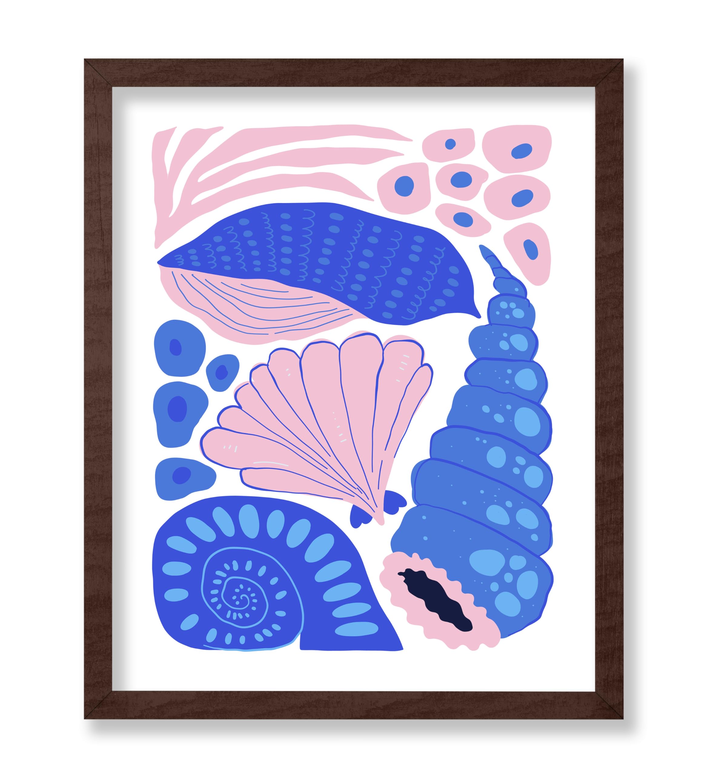 Poster Master Ammonite Poster - Retro Seashell Print - Beach Art ...