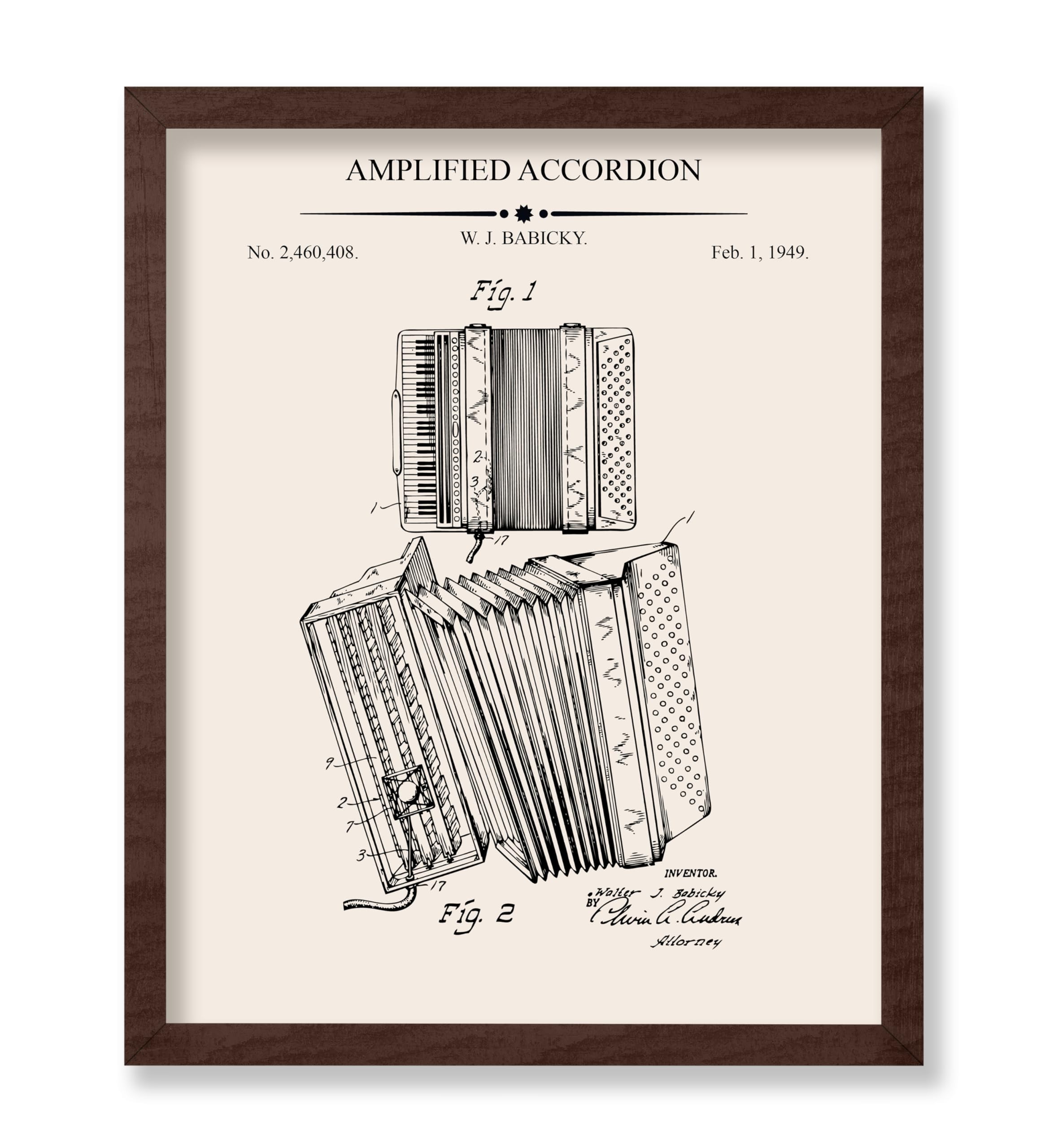 Poster Master Amplified Accordion Blueprint Poster - Amplified ...