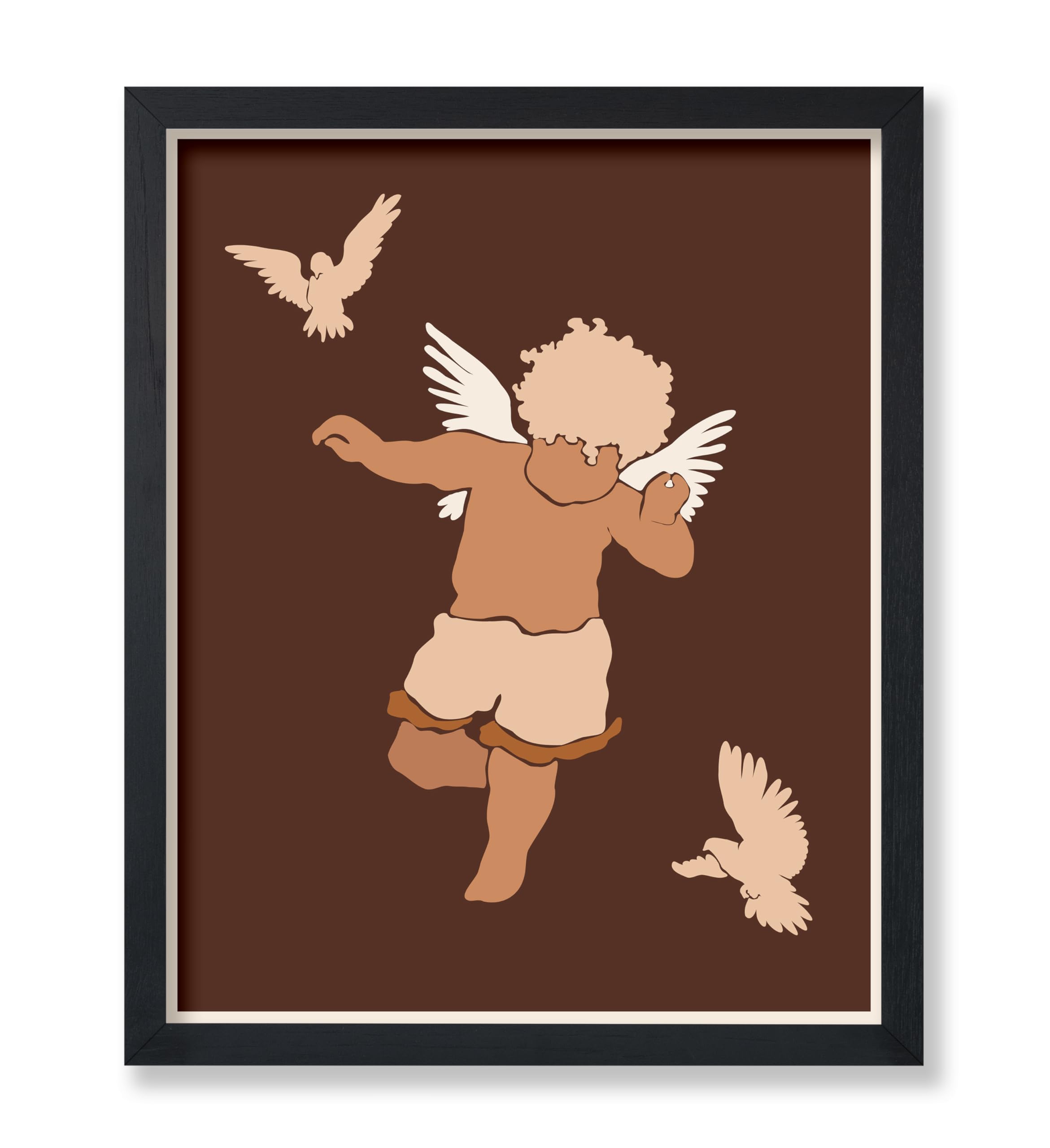 Poster Master Angel Poster - Retro Cupid Print - Bird Art - Faceless ...