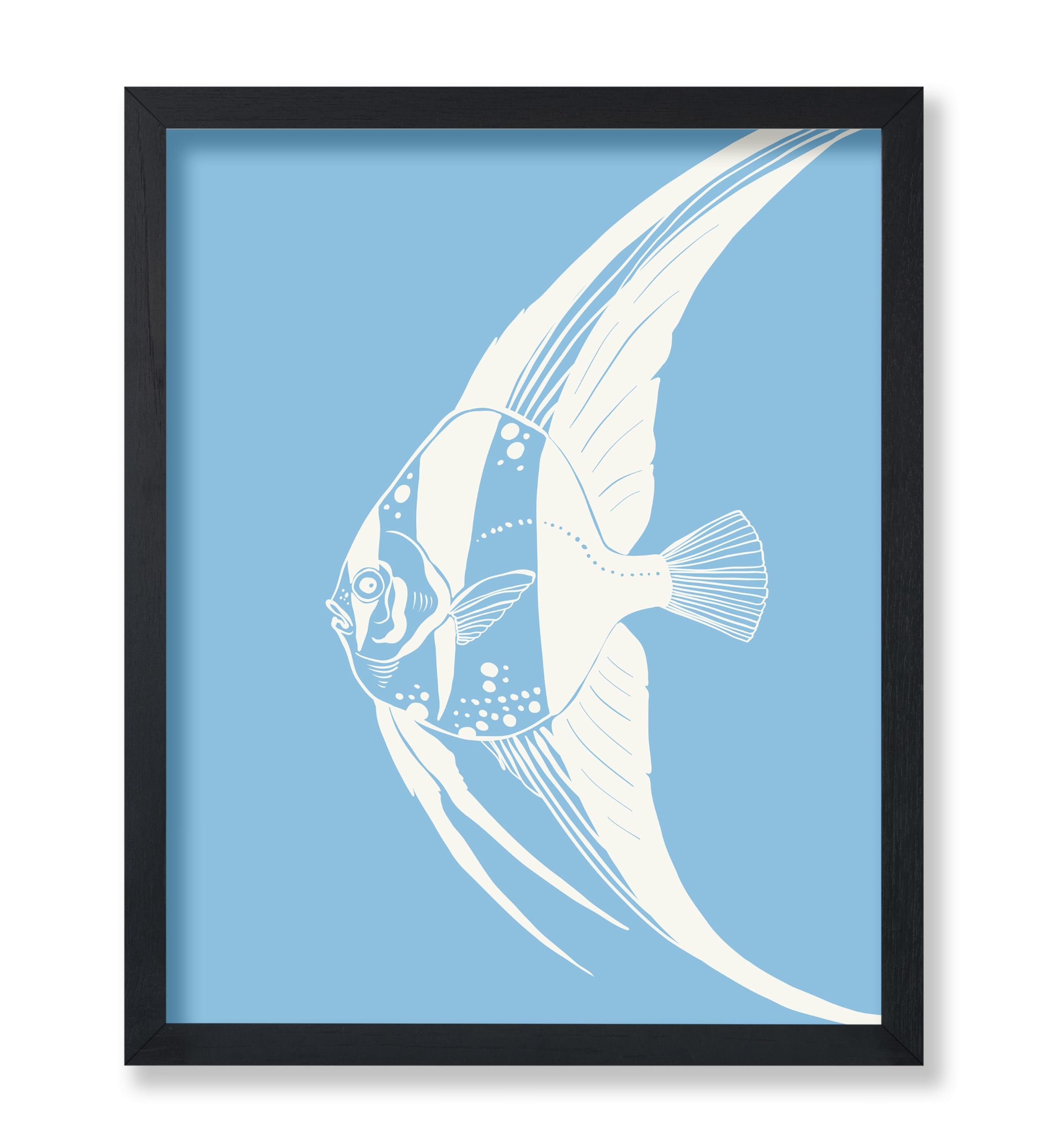 Poster Master Angelfish Poster - Retro Aquatic Print - Marine Life Art ...