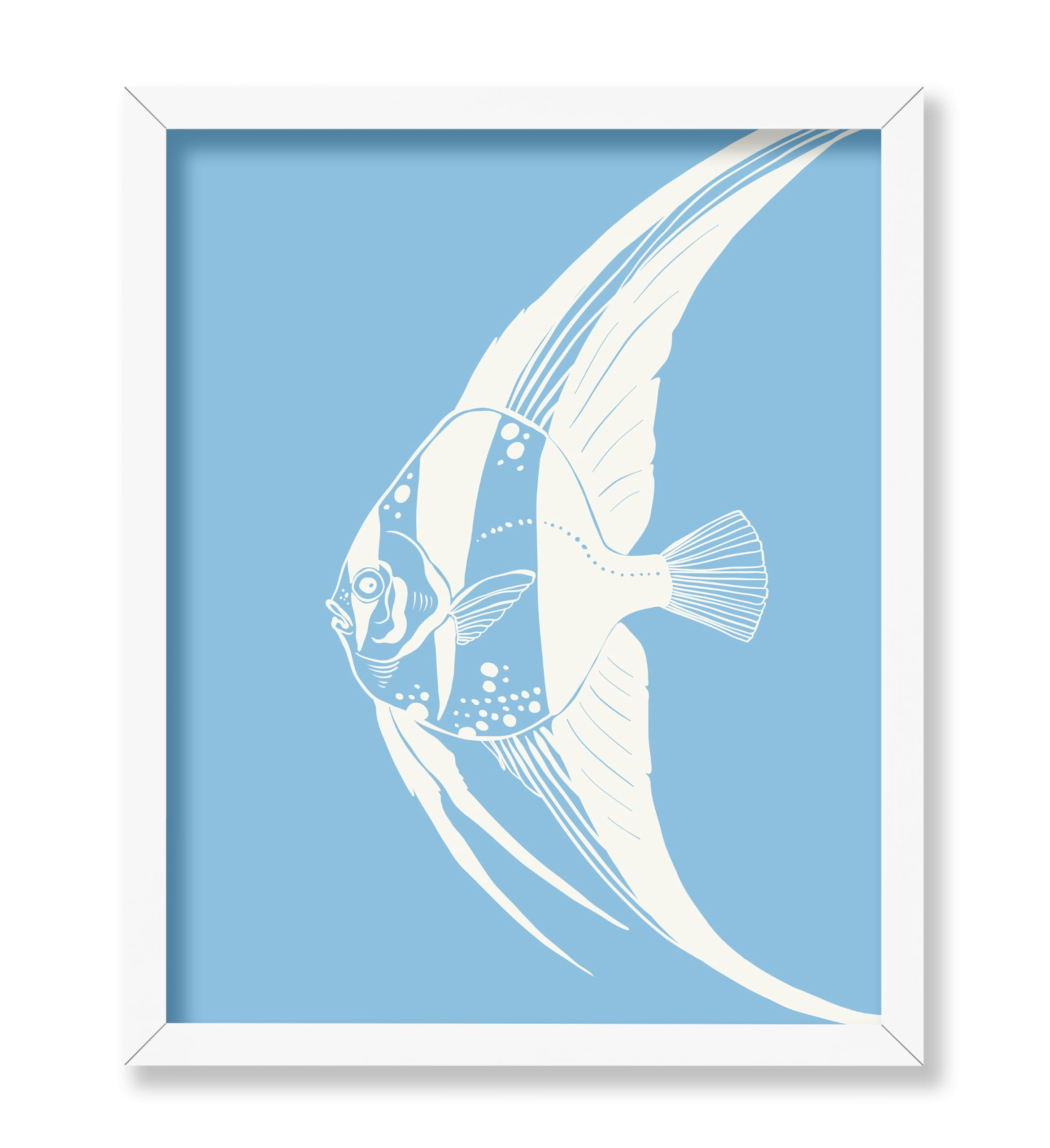 Poster Master Angelfish Poster - Retro Aquatic Print - Marine Life Art ...