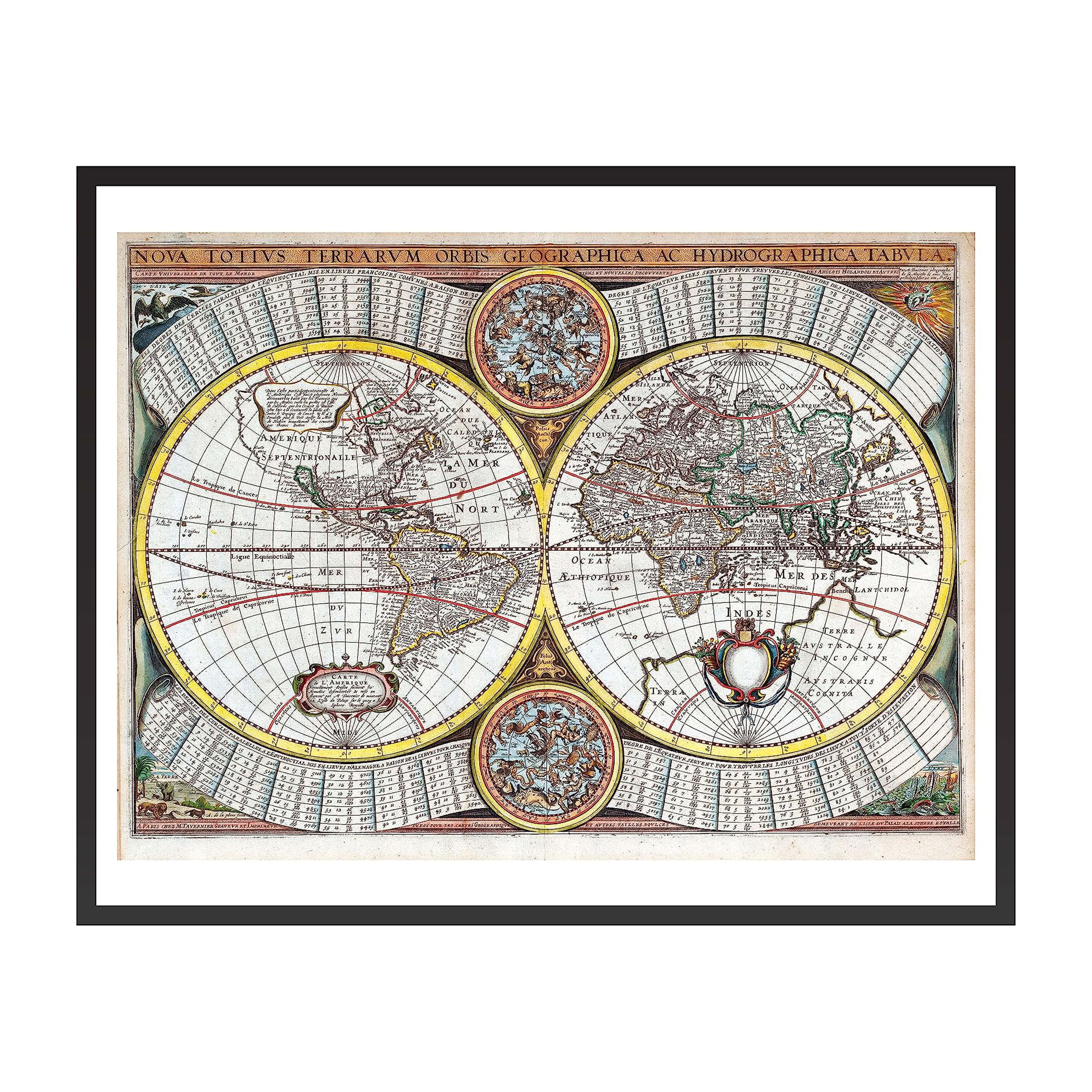 Poster Master Antique Geographical Poster - Vintage Tourism Print ...