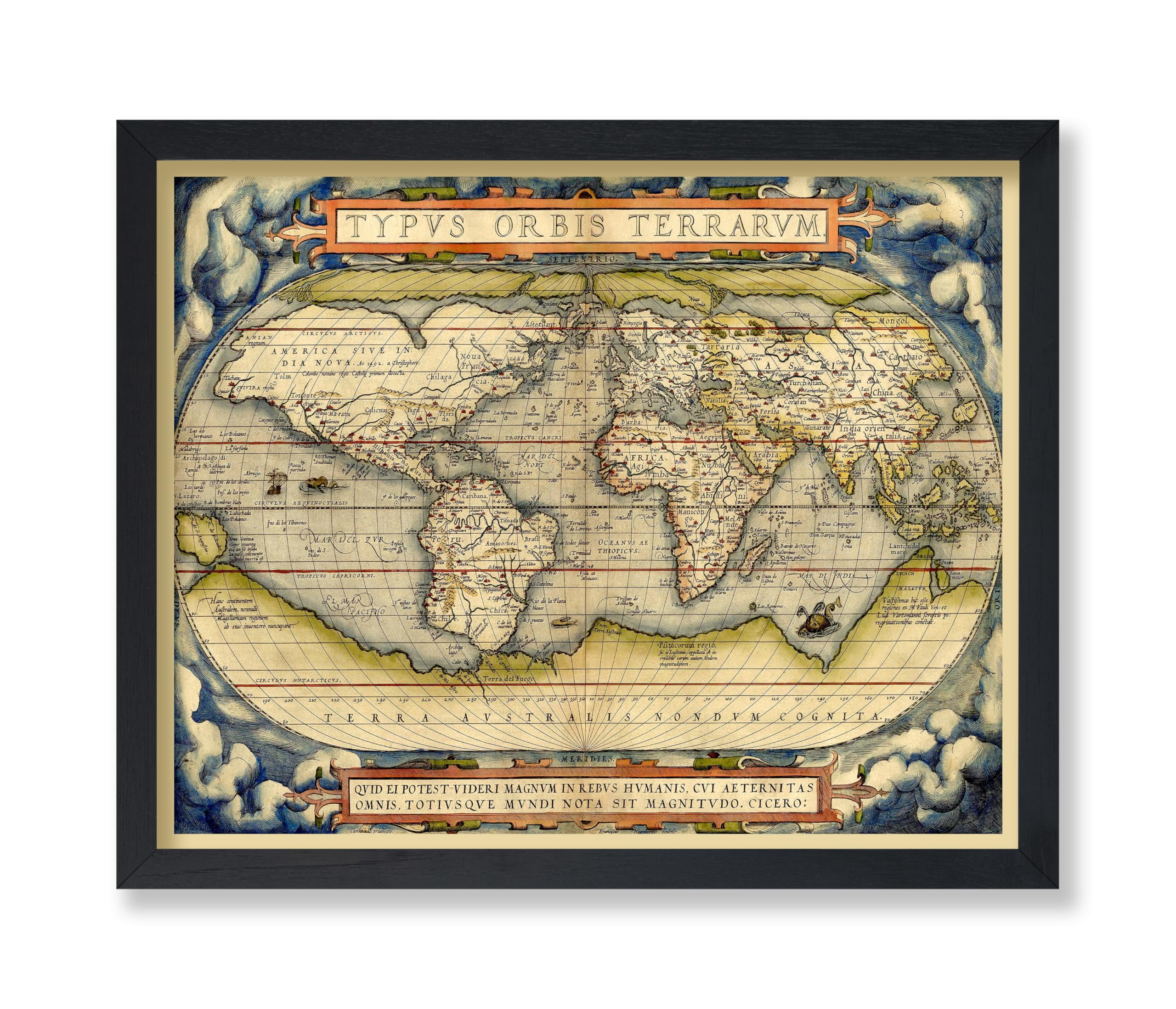 Poster Master Antique Poster - Vintage Geographic Print - 11x14 ...