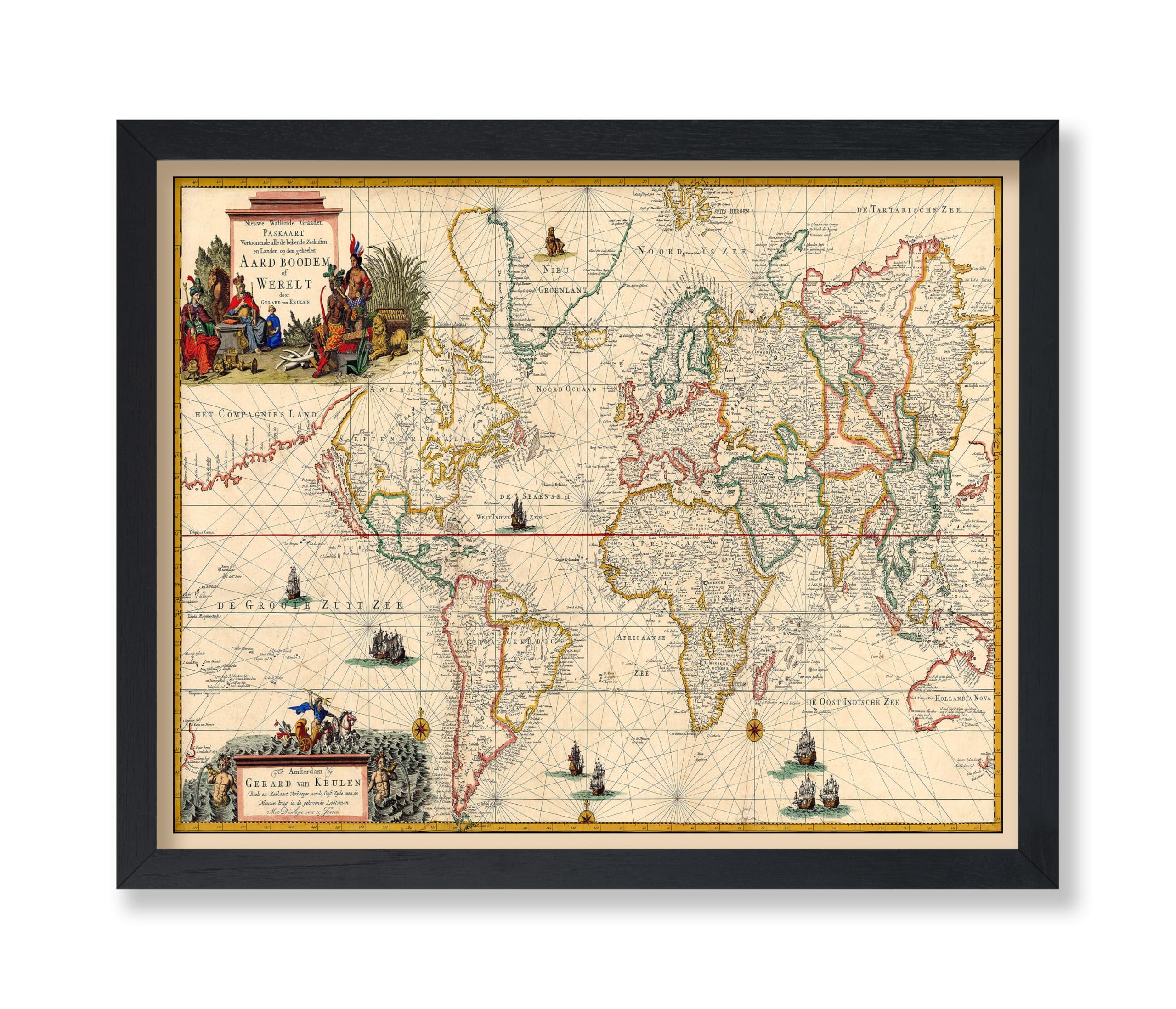 Poster Master Antique Poster - Vintage Geographic Print - 11x14 ...