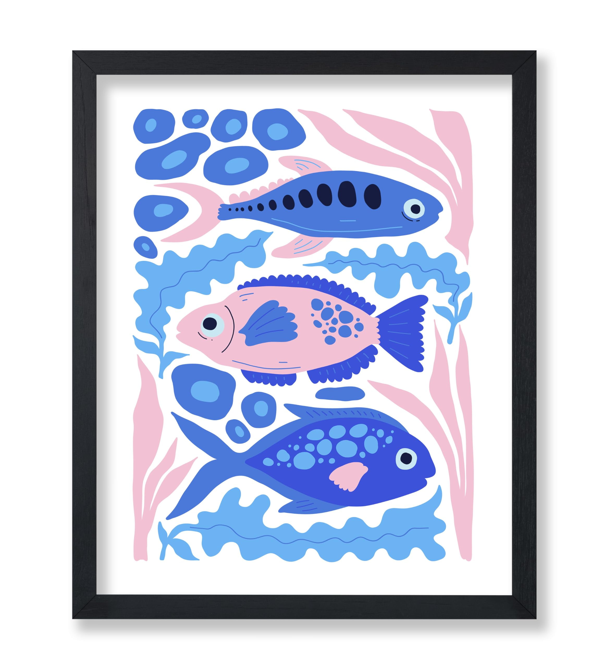 Poster Master Aquatic Poster - Retro Fish Print - Marine Life Art ...