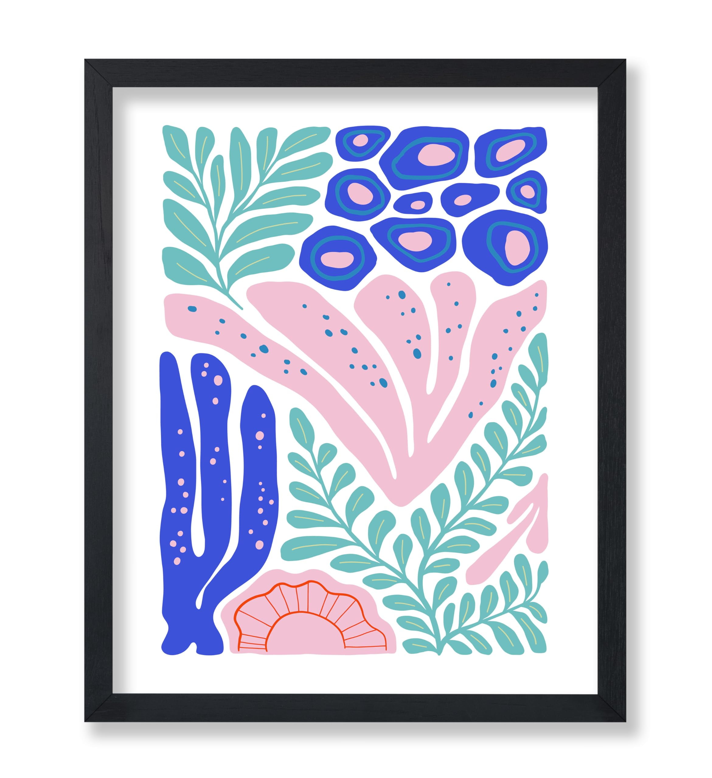 Poster Master Aquatic Poster - Retro Marine Life Print - Corals Art ...