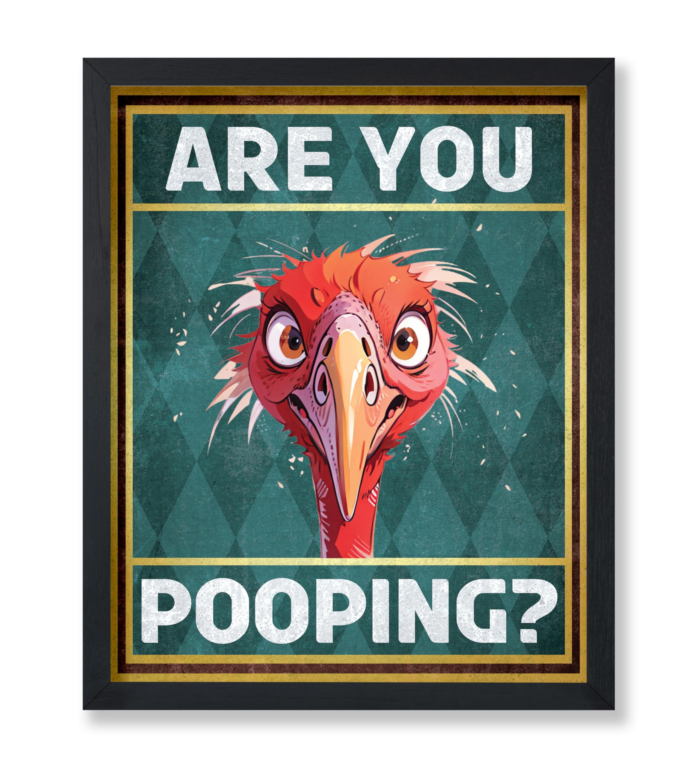 Poster Master Are You Pooping Poster - Bird Print - Cute Bird Bathroom ...