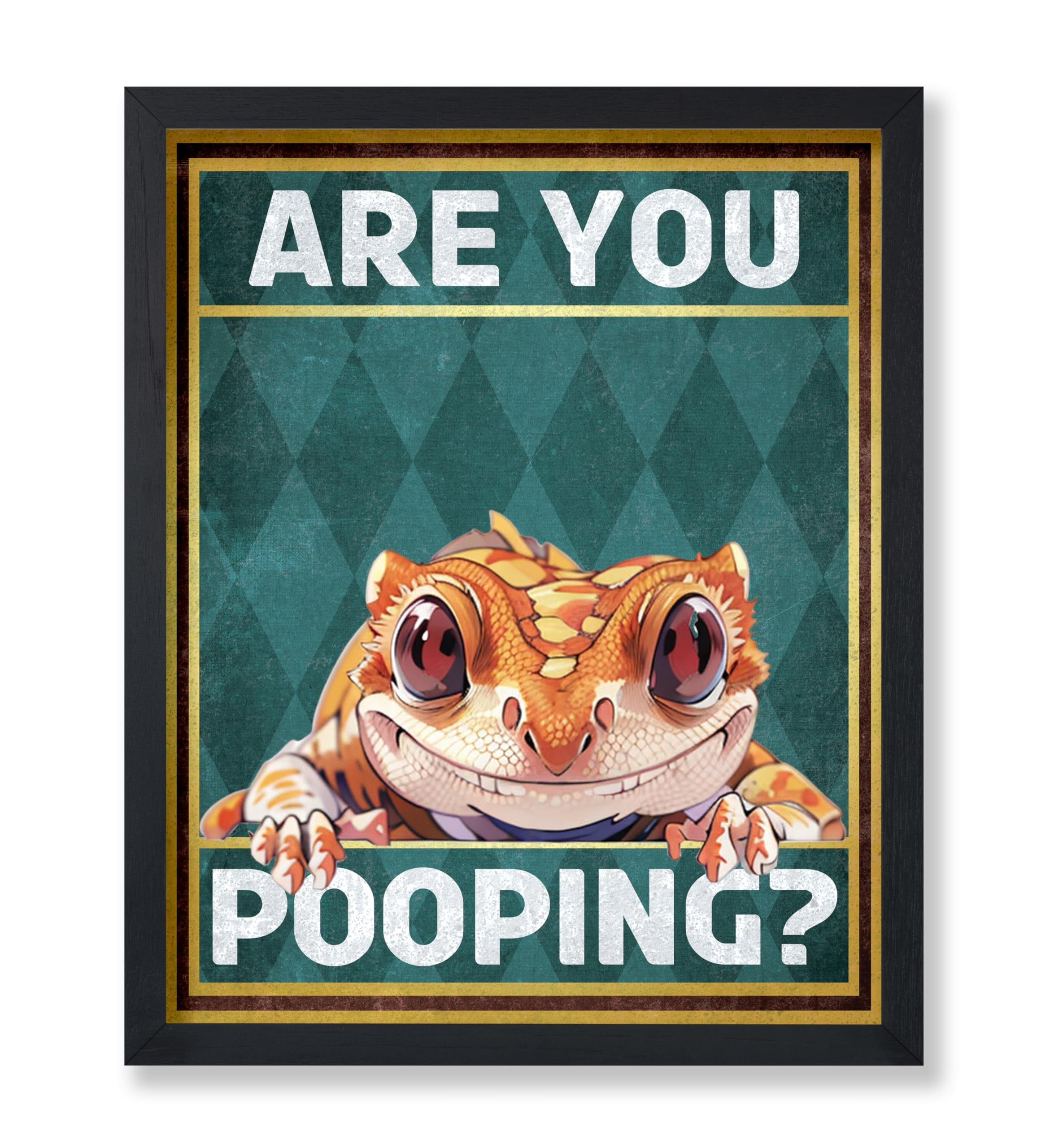 Poster Master Are You Pooping Poster - Gecko Print - Cute Gecko Wall ...