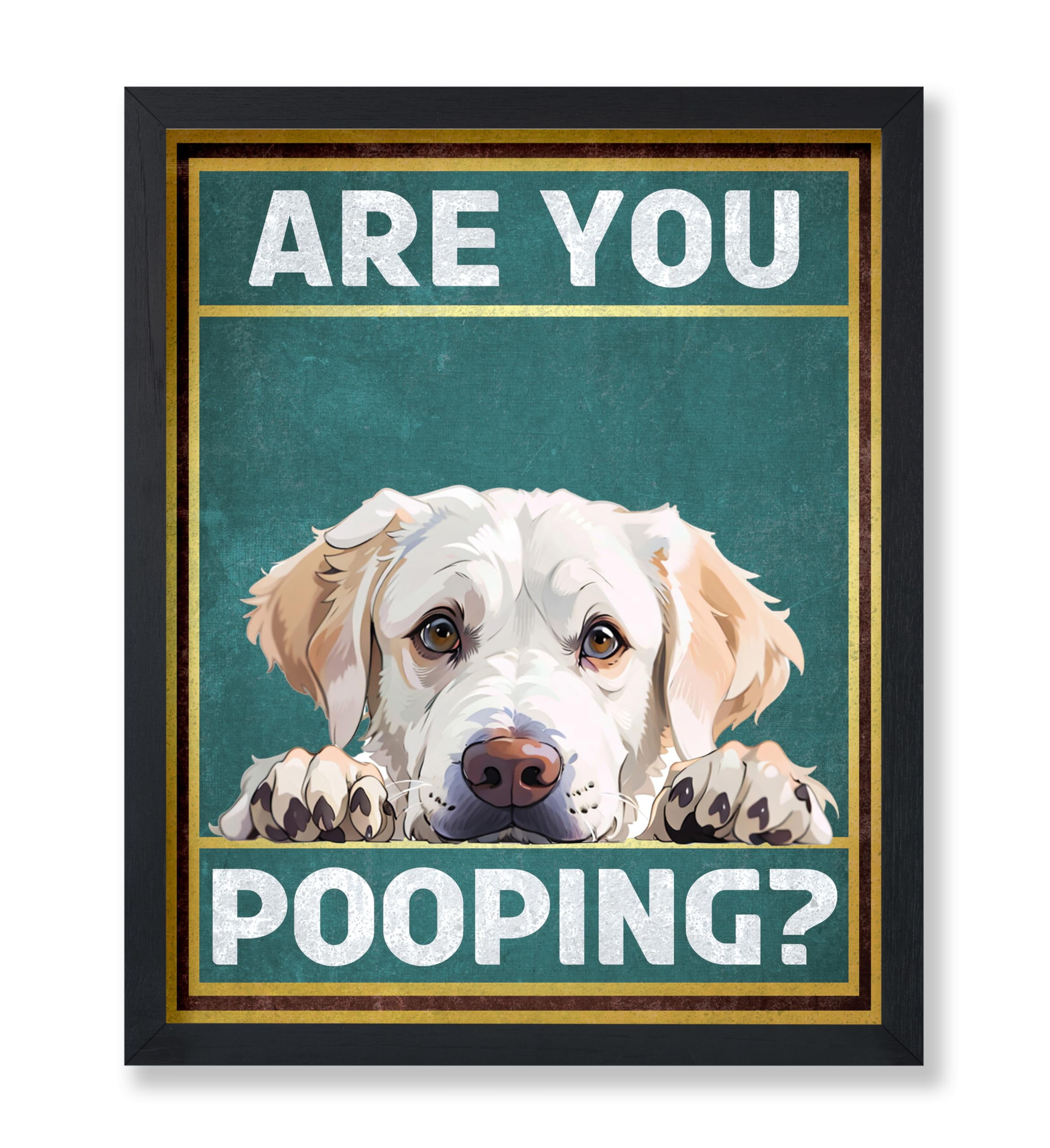 Poster Master Are You Pooping Poster - Golden Retriever Print - Cute ...