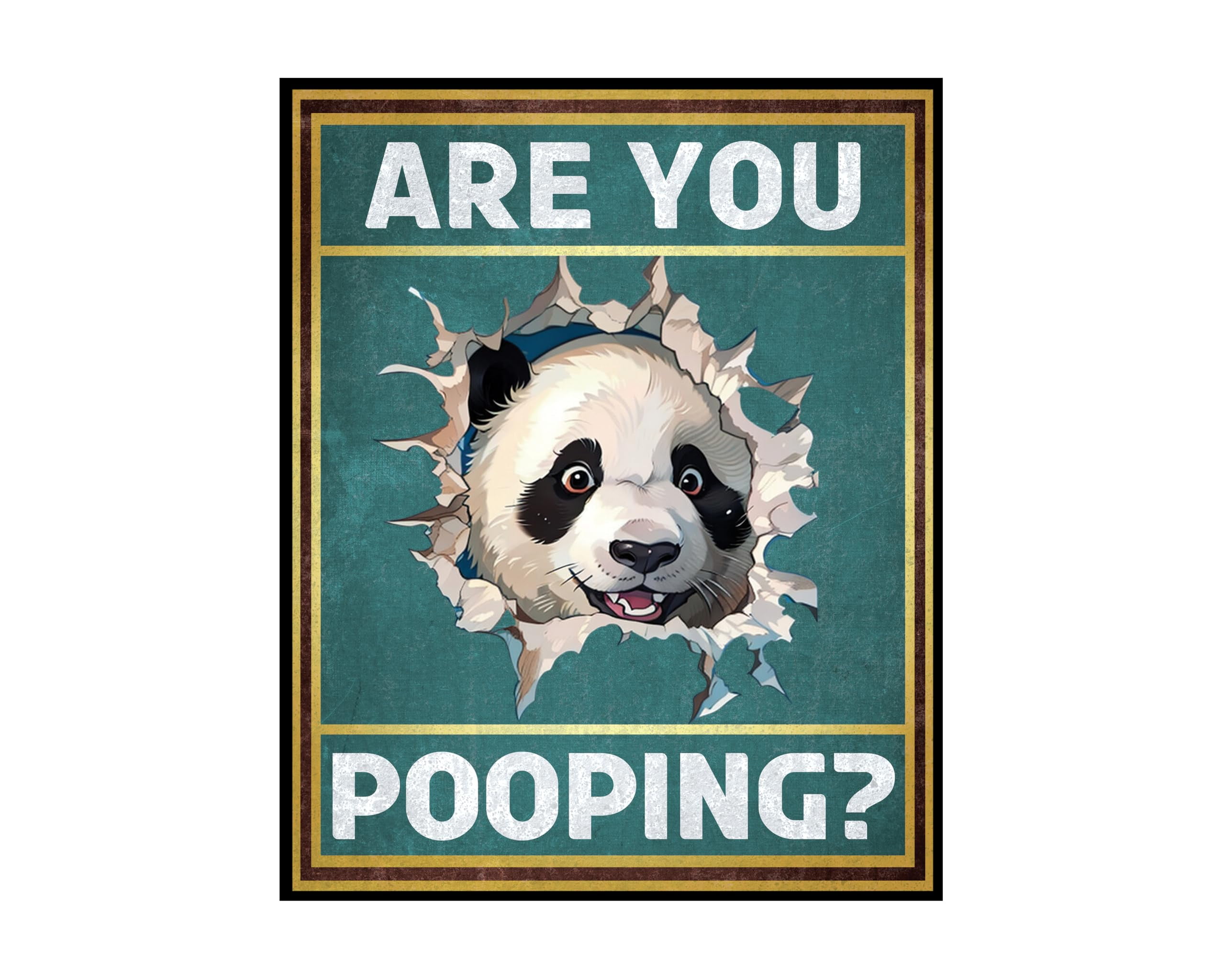 Poster Master Are You Pooping Poster - Panda Print - Funny Panda ...