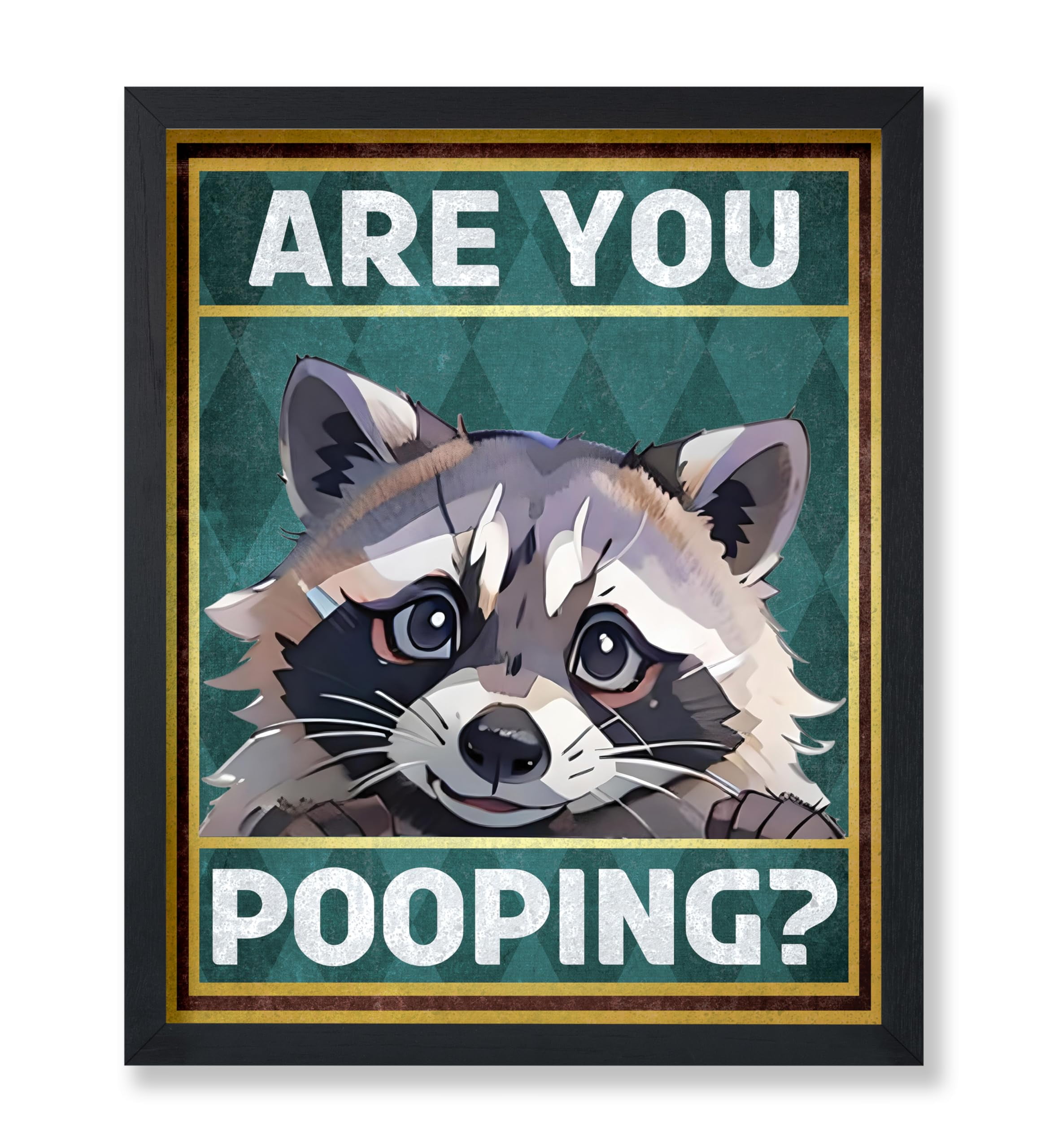 Poster Master Are You Pooping Poster - Racoon Print - Cute Racoon ...