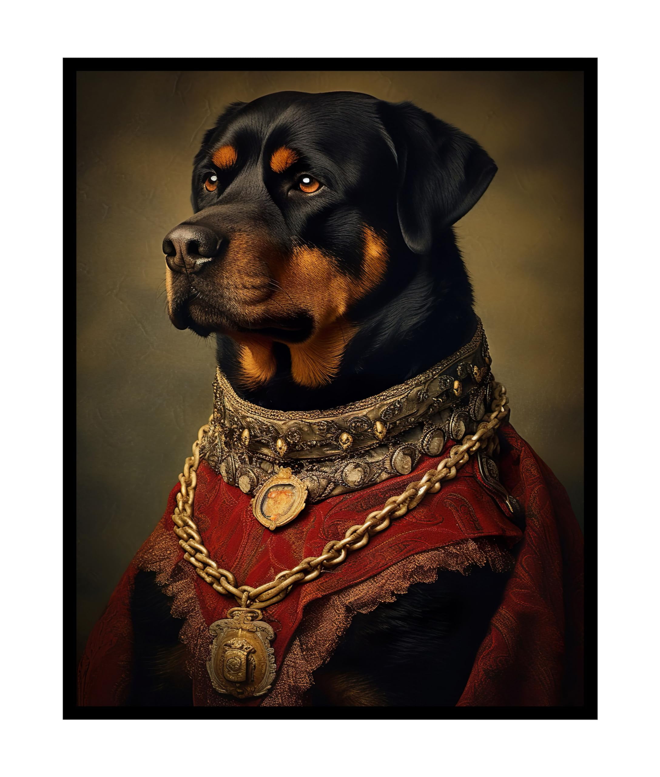 Poster Master Aristocratic Rottweiler Poster - Dog Print - Renaissance ...
