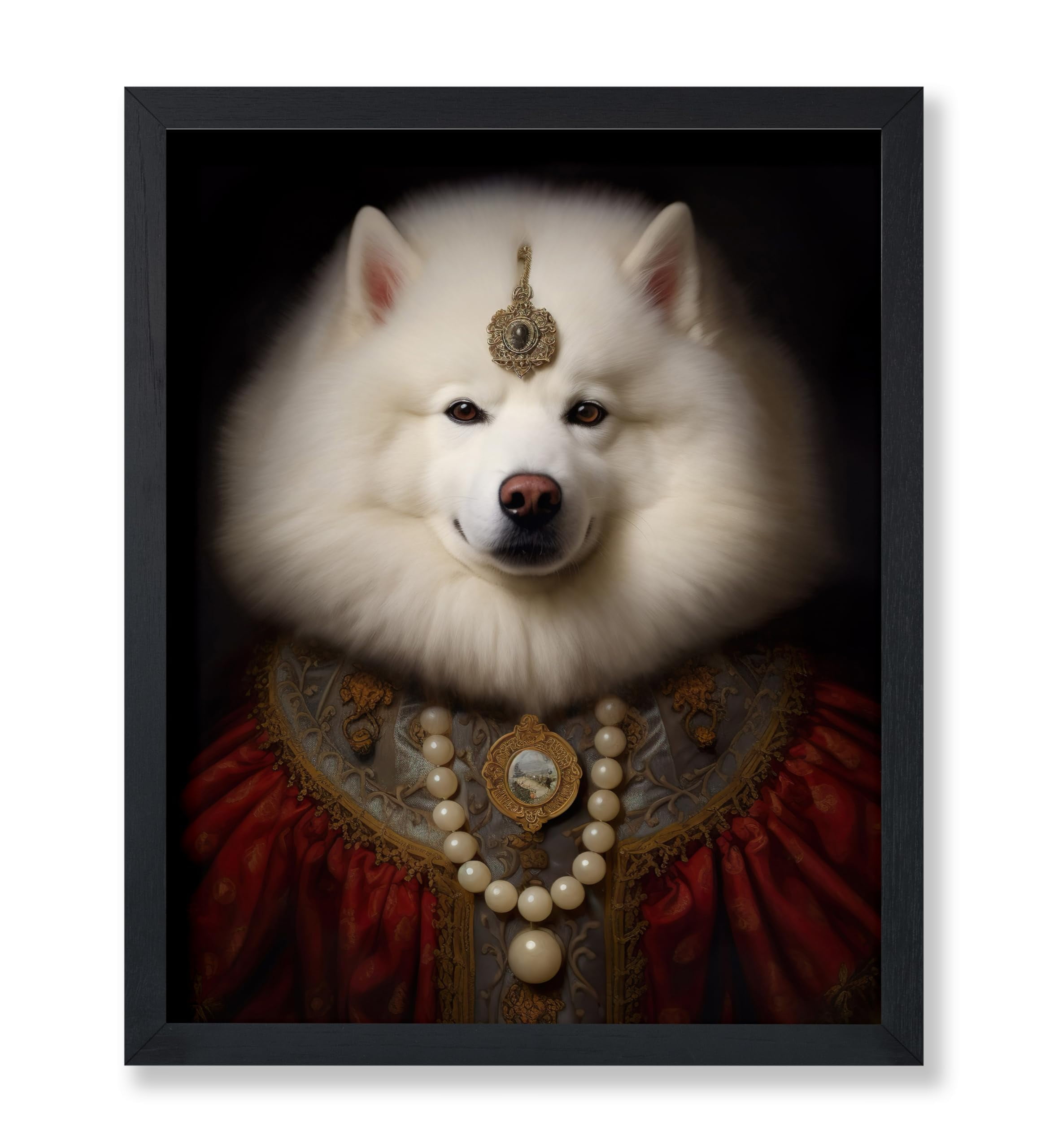 Poster Master Aristocratic Samoyed Poster - Dog Print - Renaissance Art - Dog Breed Art - Gift ...