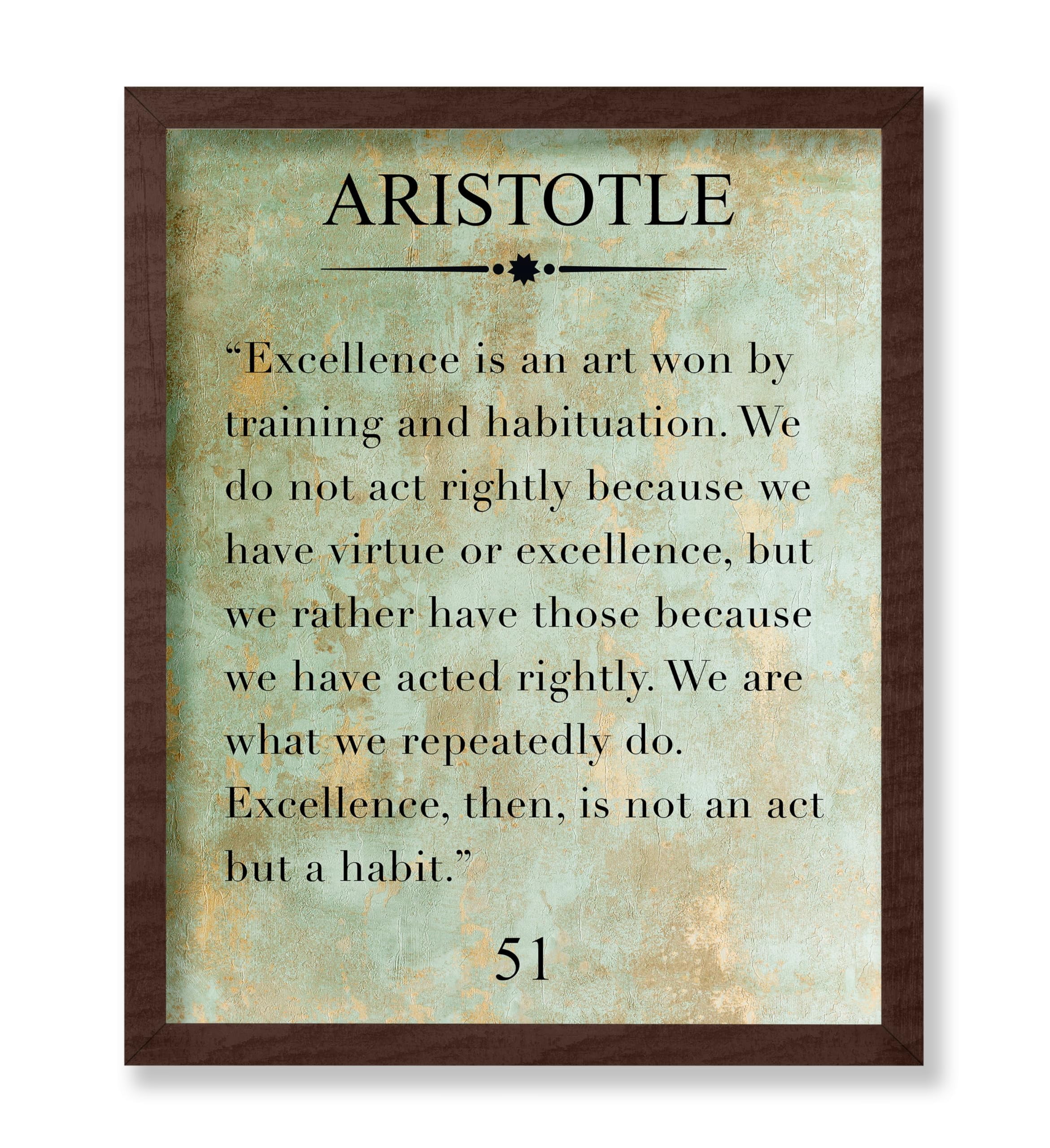 Poster Master Aristotle Poster - Excellence is an Art Print ...