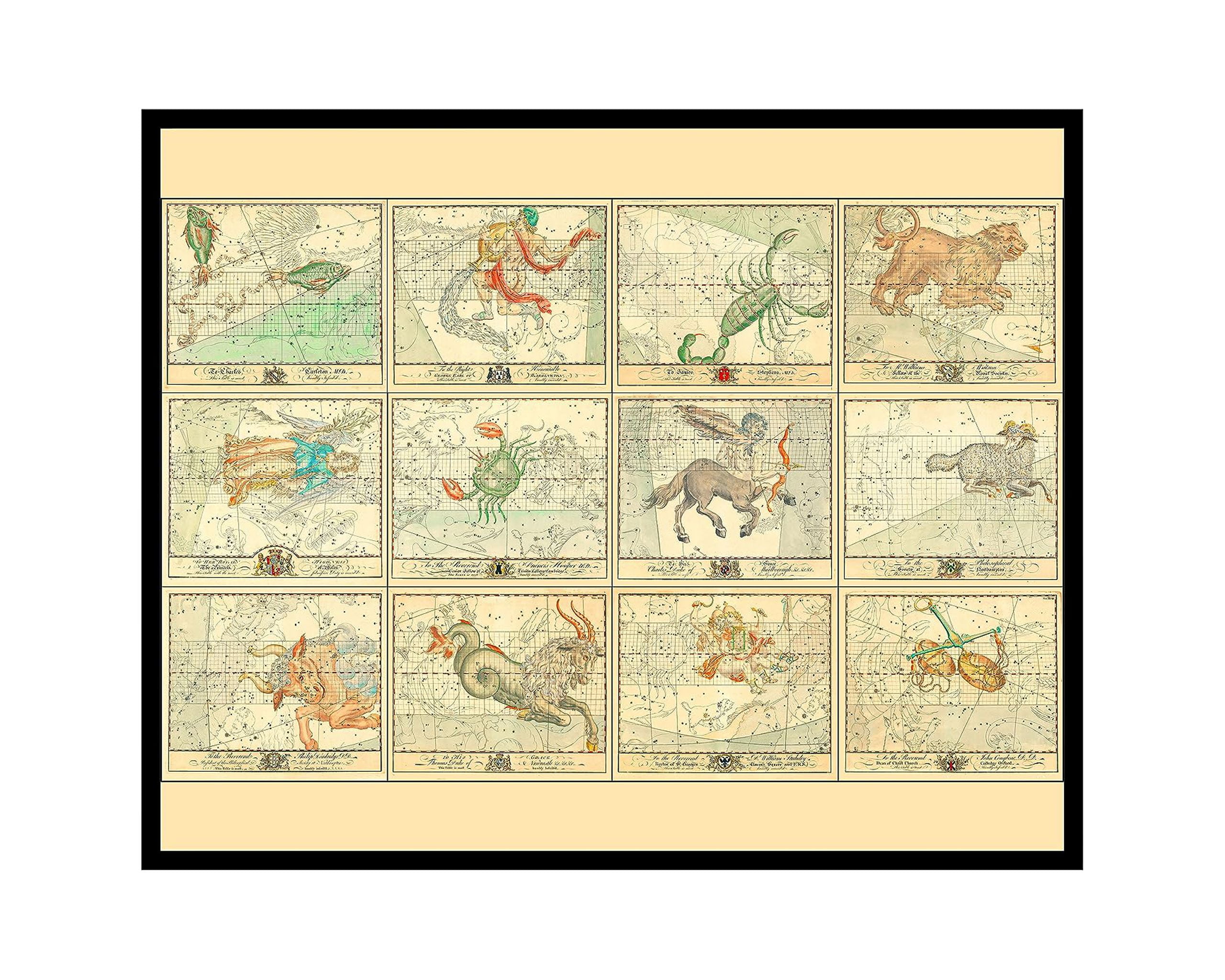 Poster Master Astrology Poster, 16x20 Unframed Wall Art Print, Zodiac ...