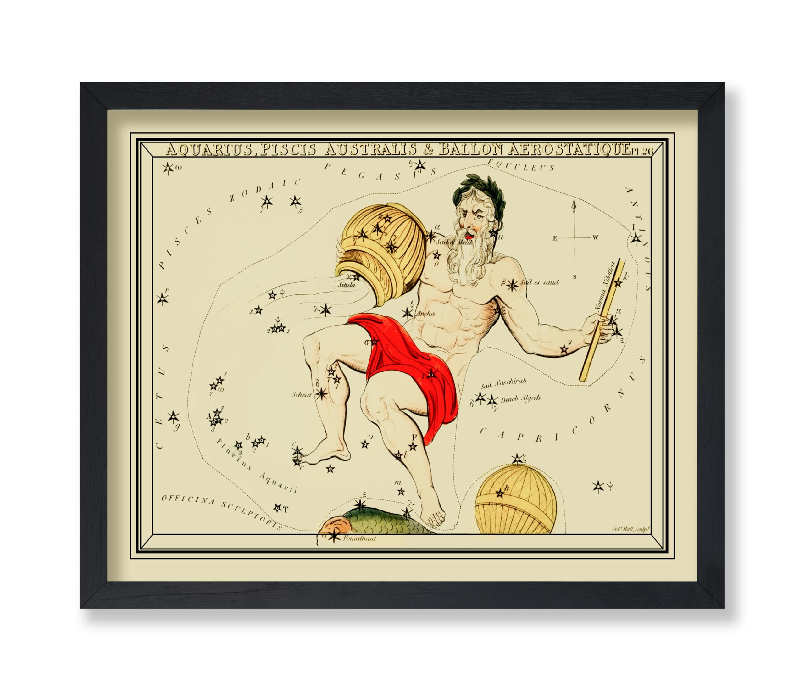 Poster Master Astrology Posters, Aquarius Zodiac Constellation Poster ...