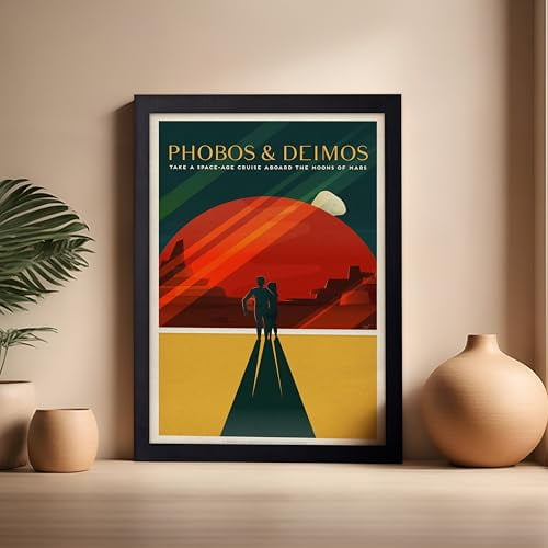 Poster Master Astronomy Poster - Phobos and Deimos Travel Poster - Gift ...